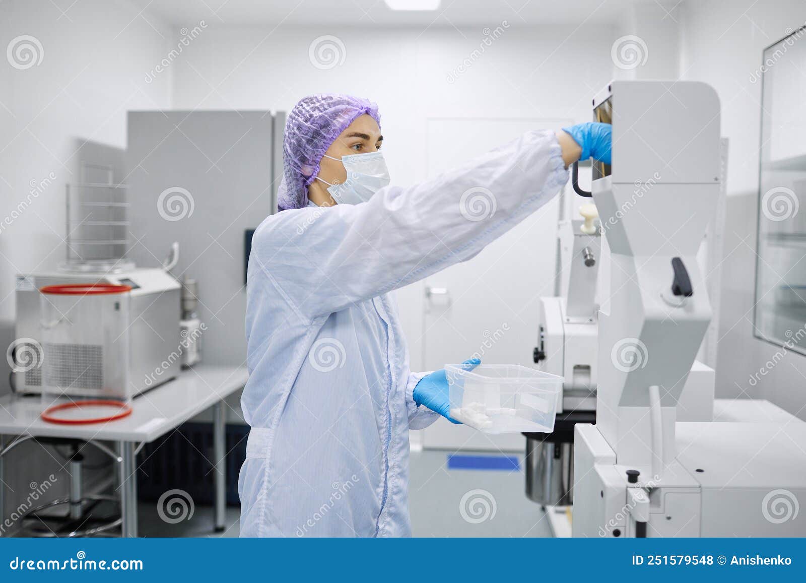 A Laboratory Worker Prepares Equipment for the Study Stock Photo ...