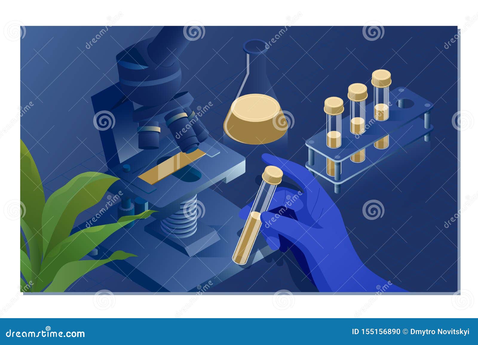 Laboratory Worker Studying Blood Samples To Detect Pathologies, Medical ...
