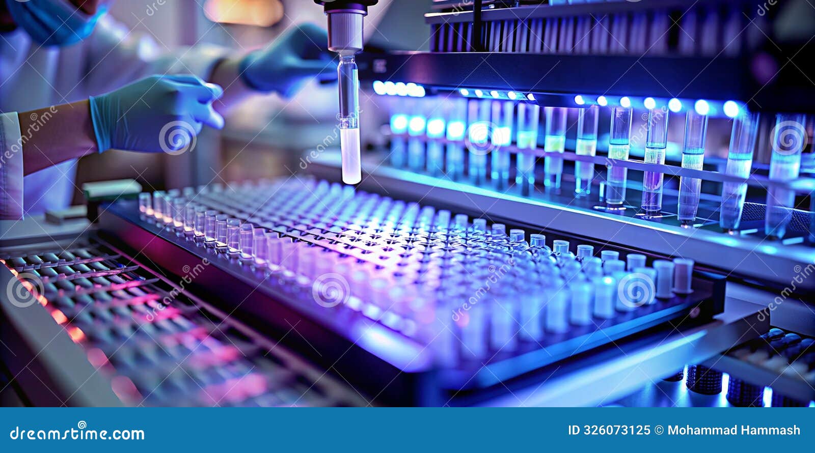 Laboratory Worker Using a Pipette To Transfer Samples between Trays ...
