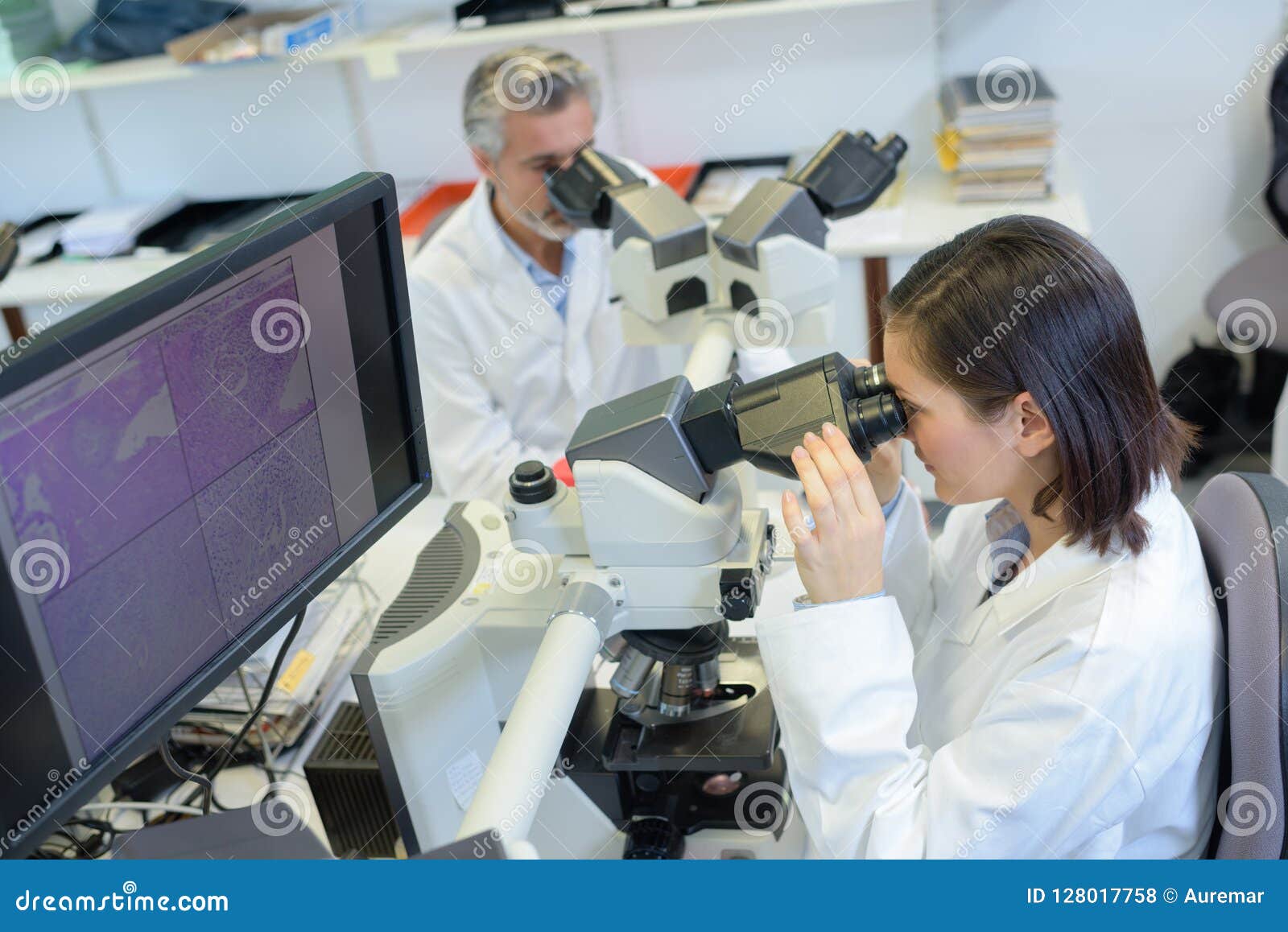 Laboratory Workers Using Immulite Automated Immunoassay System Royalty ...