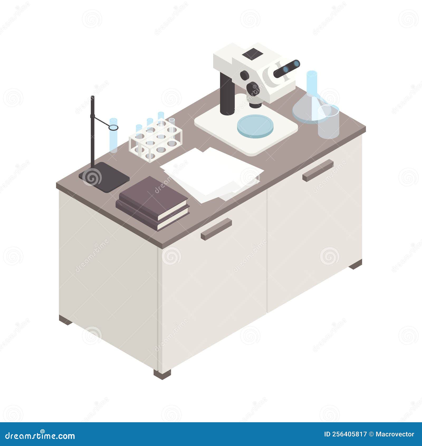 Laboratory Workplace Illustration Stock Vector - Illustration of ...