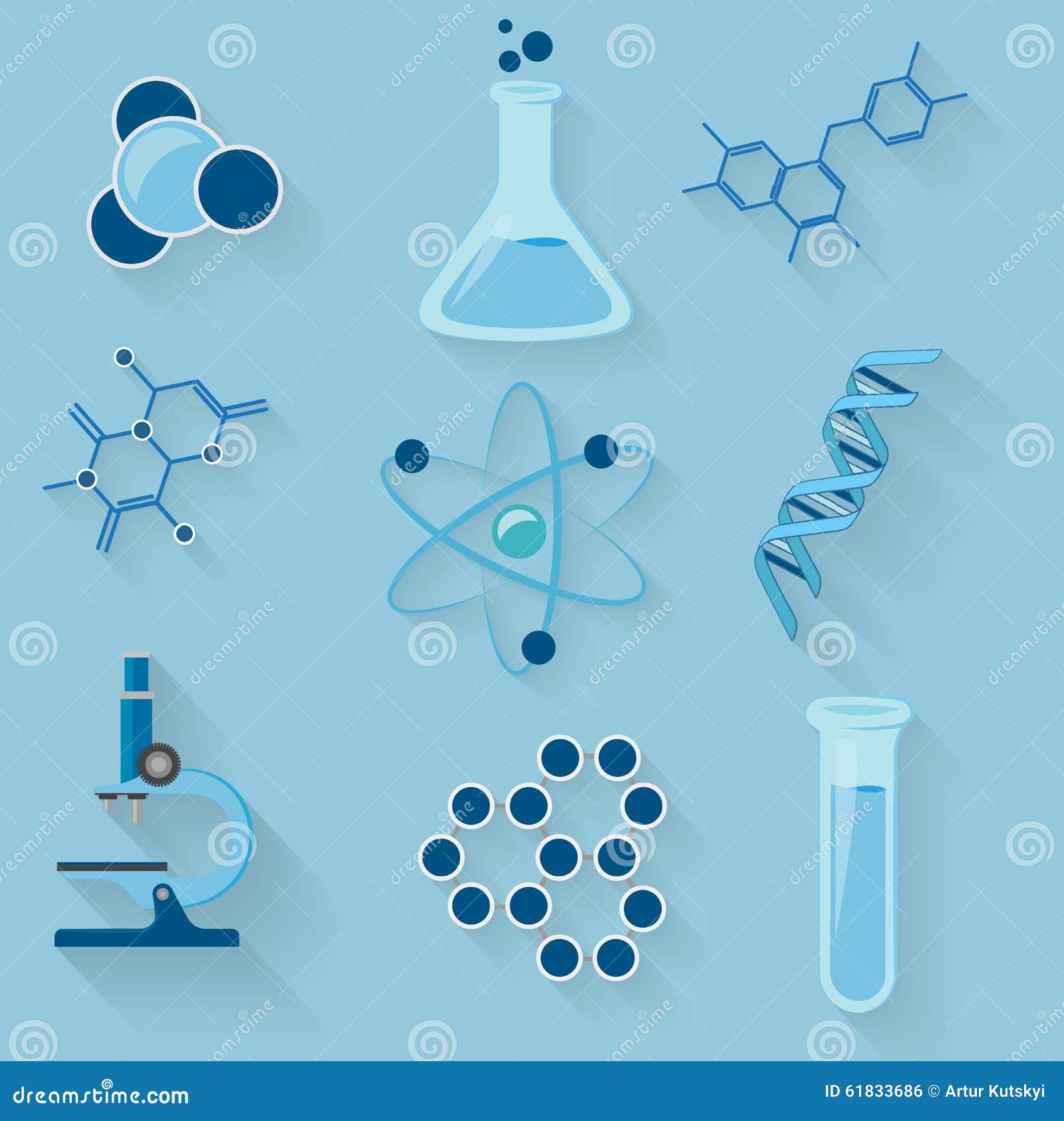Laboratory Workspace Elements Vector Icons. Stock Vector - Illustration ...