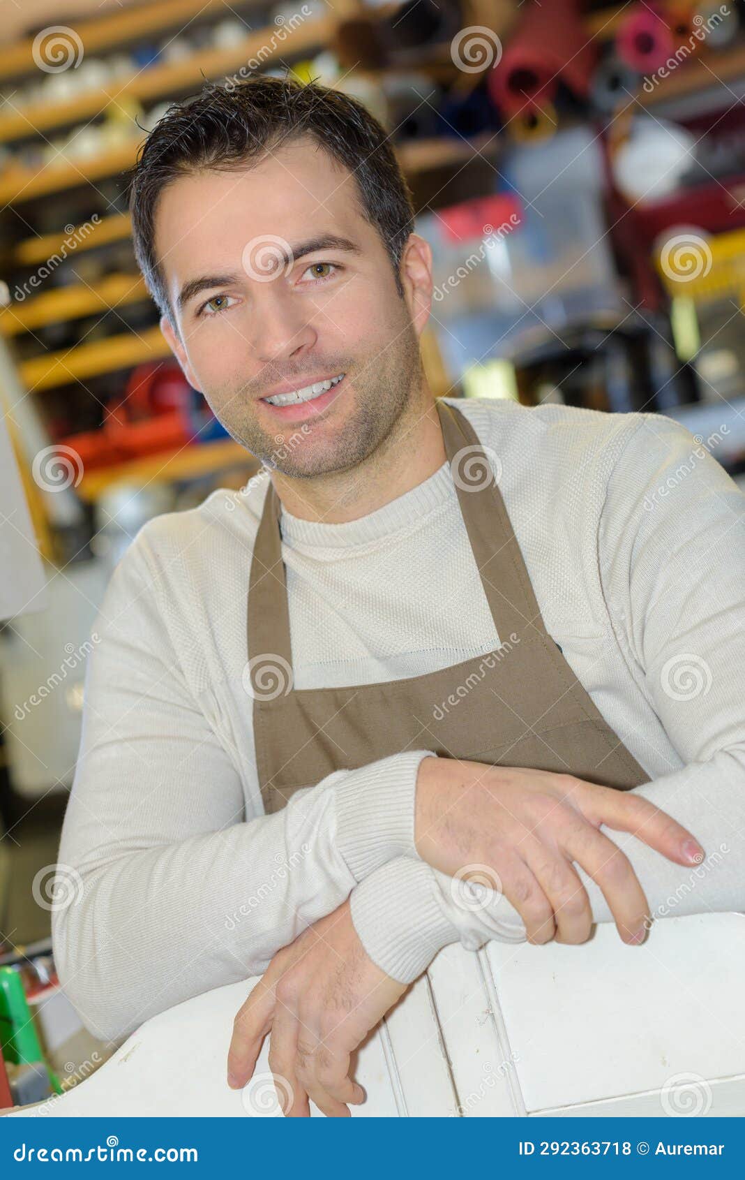 Laborer posing and smiling stock photo. Image of working - 292363718
