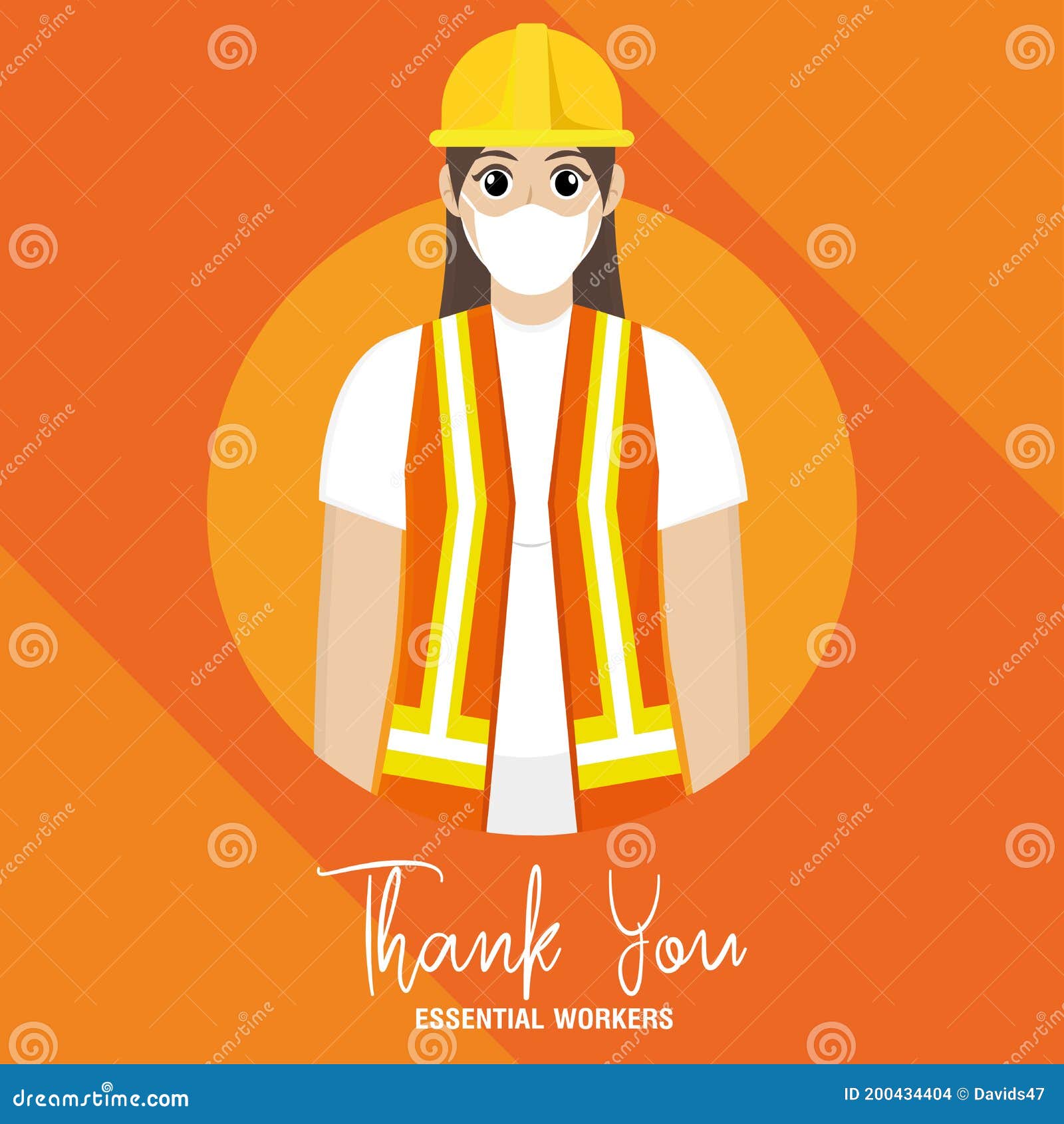 Essentials Frontline Employees Social Media Post Mockup Cartoon Vector ...