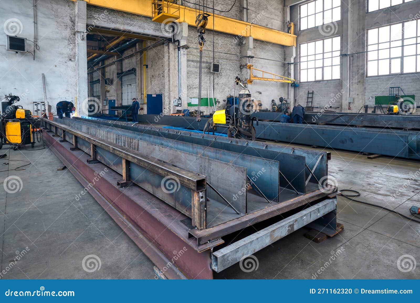 Laborer Works with Metal Details in Welding Workshop Stock Photo ...
