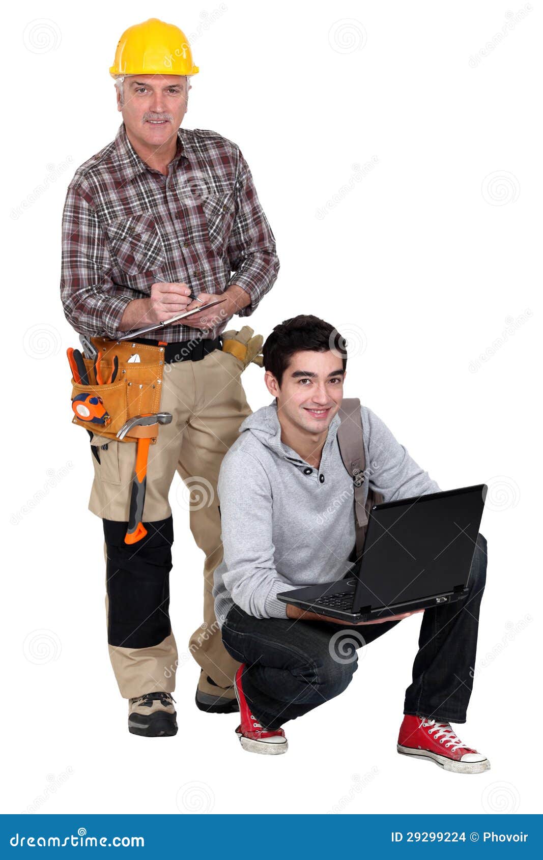 Laborer and young student stock photo. Image of indoors - 29299224
