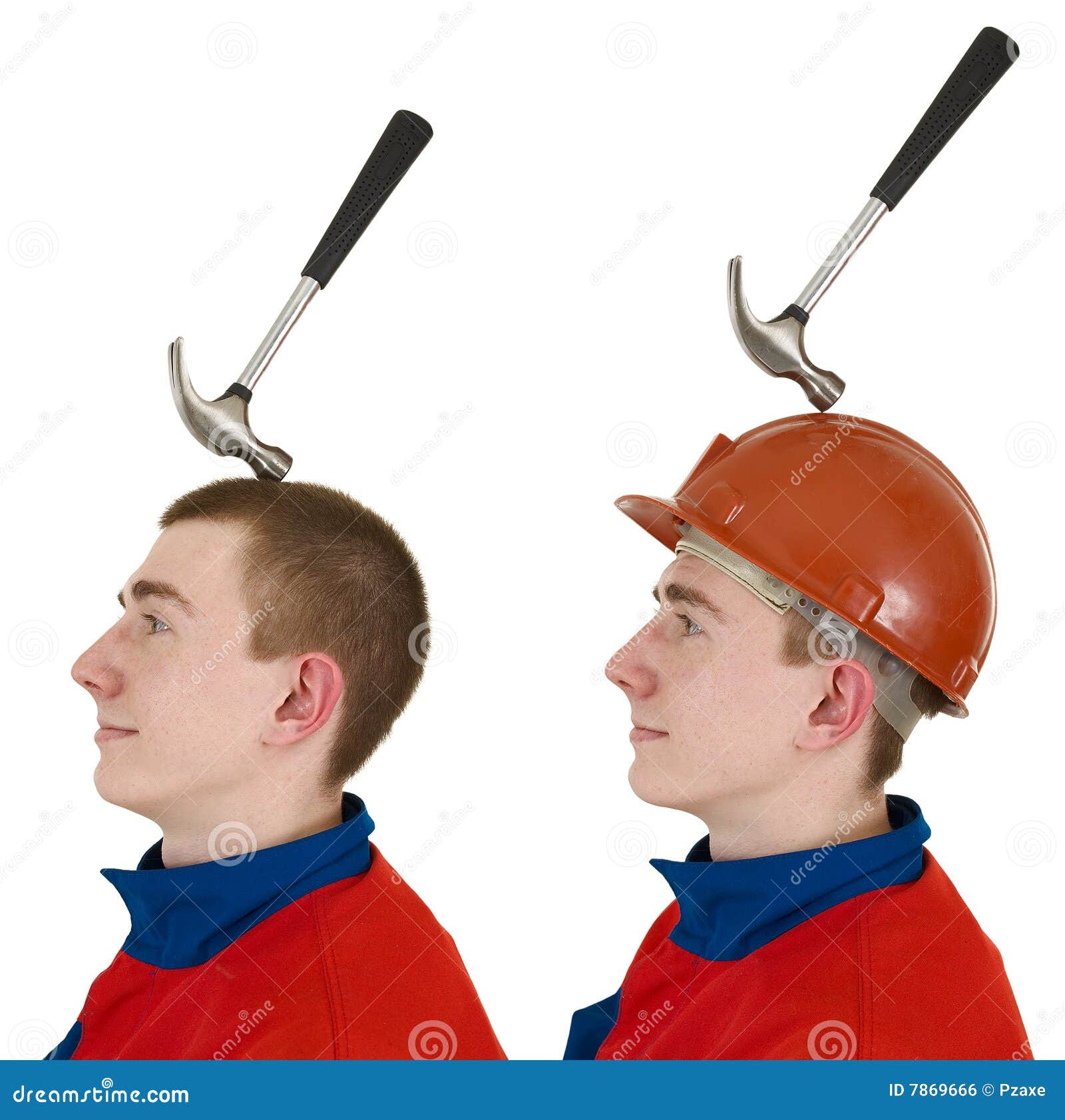 Laborers with hammer stock photo. Image of mill, blue - 7869666