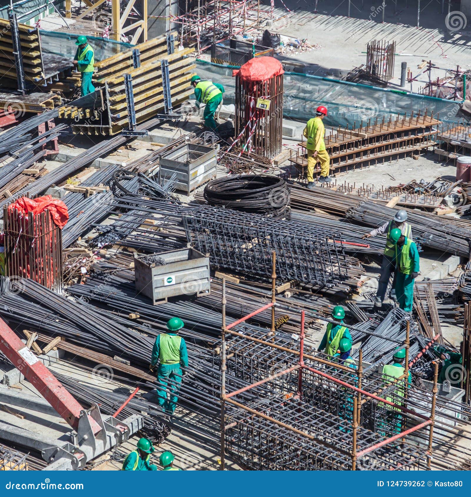 Modern Building Constraction Site Works. Editorial Photography - Image ...