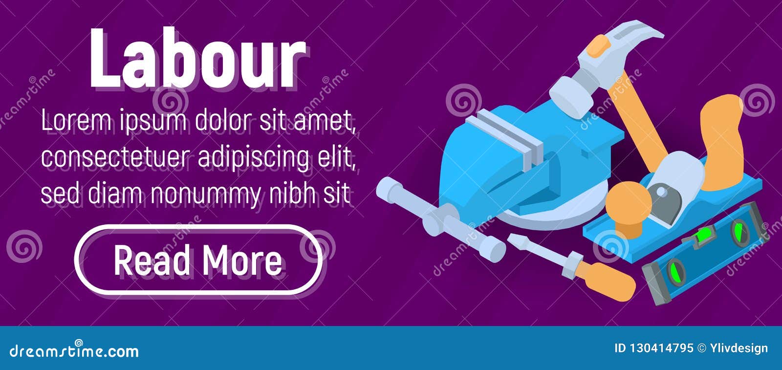 Labour Concept Banner, Isometric Style Stock Vector - Illustration of ...