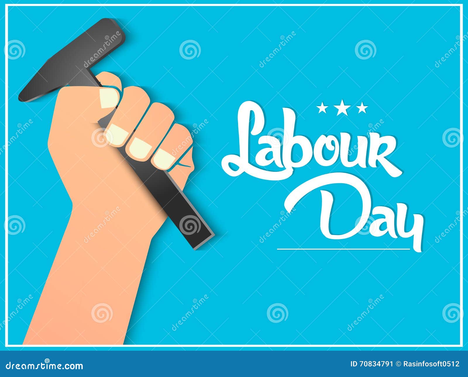 Labour Day Abstract stock illustration. Illustration of celebration ...