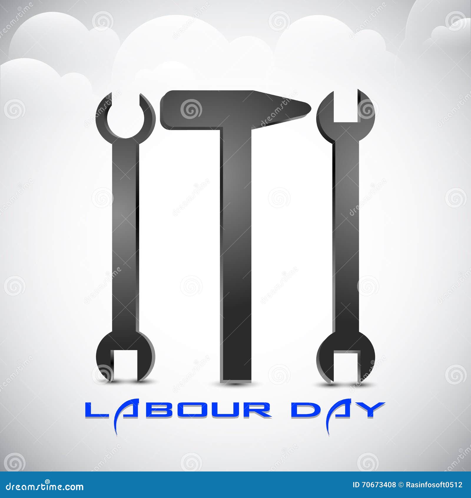 Labour Day Abstract stock illustration. Illustration of construction ...