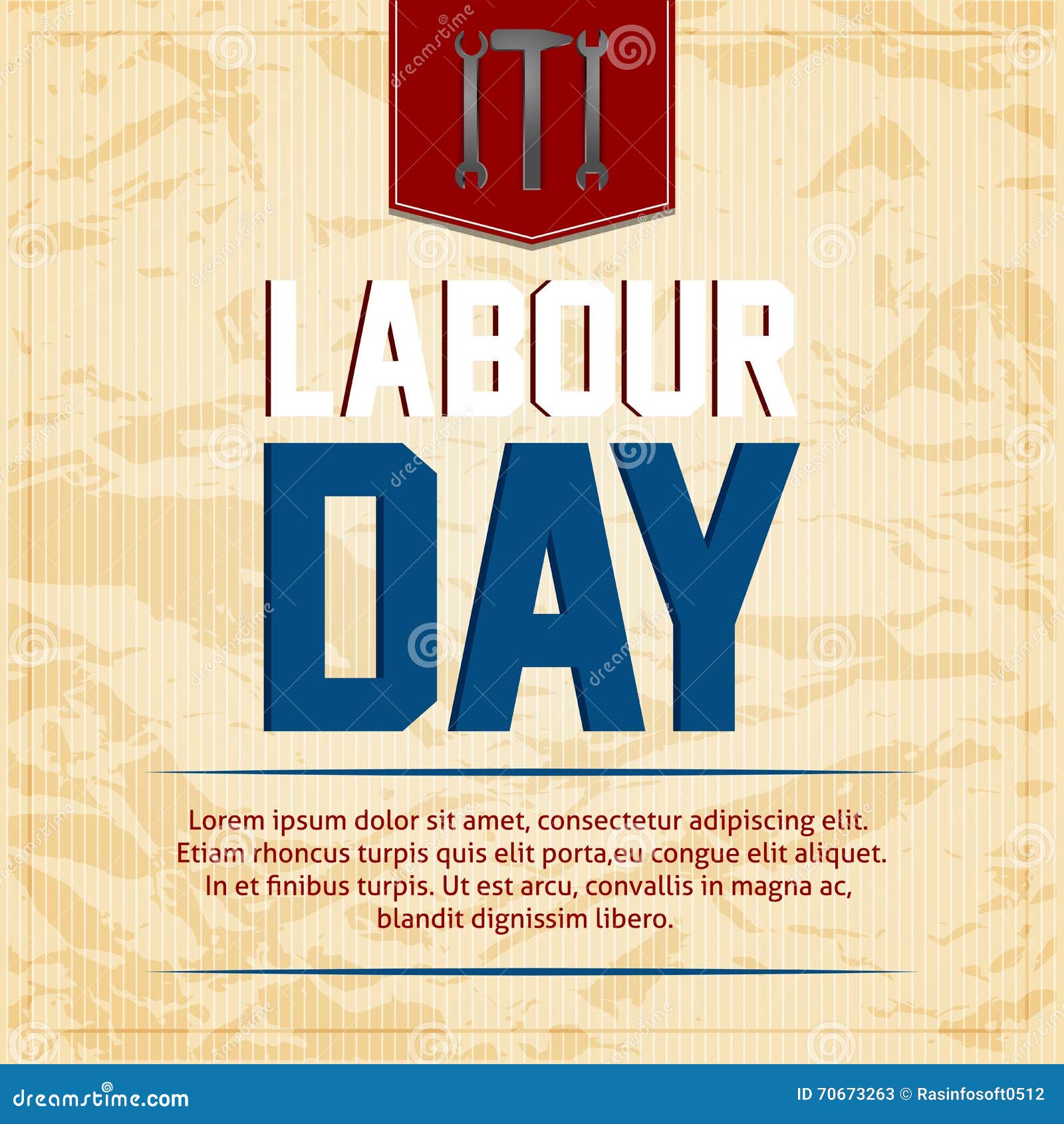 Labour Day Abstract stock illustration. Illustration of banner - 70673263