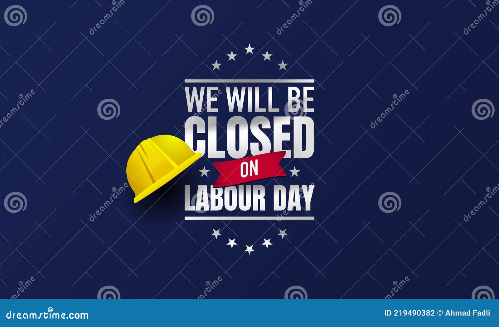 Labour Day Background Design. we Will Be Closed on Labour Day Stock ...