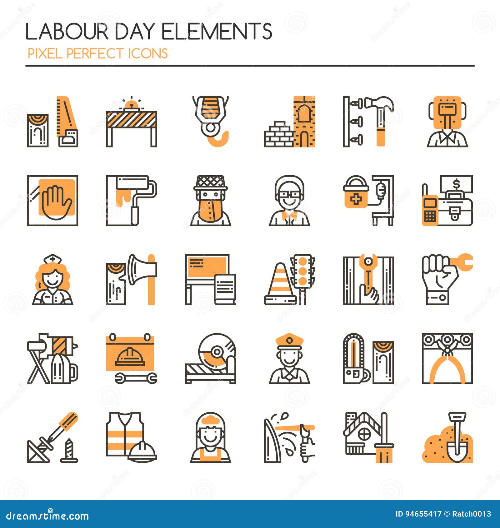 Labour day Elements stock illustration. Illustration of victory - 94655417
