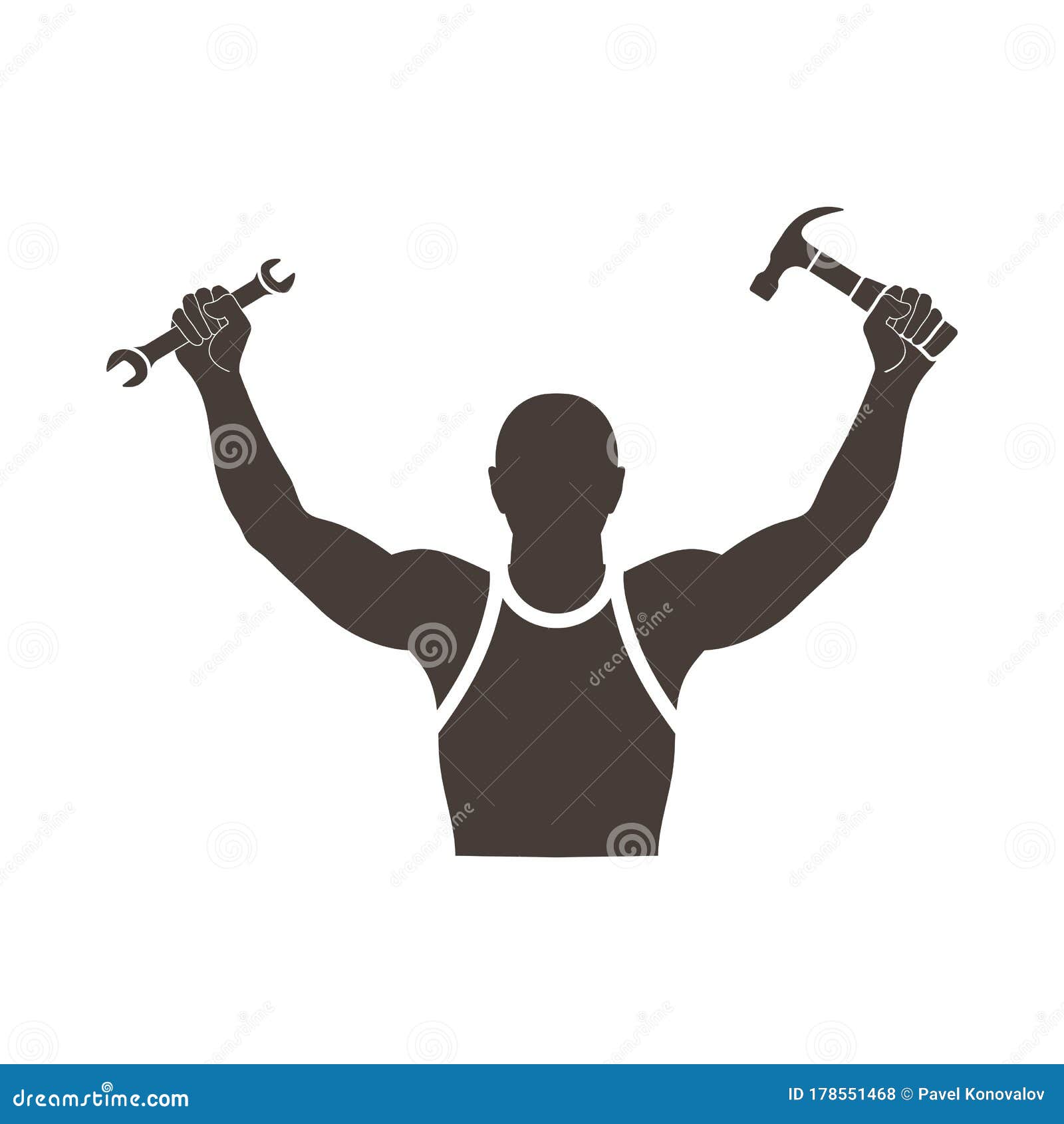 Labour Day Emblem stock vector. Illustration of industrial - 178551468