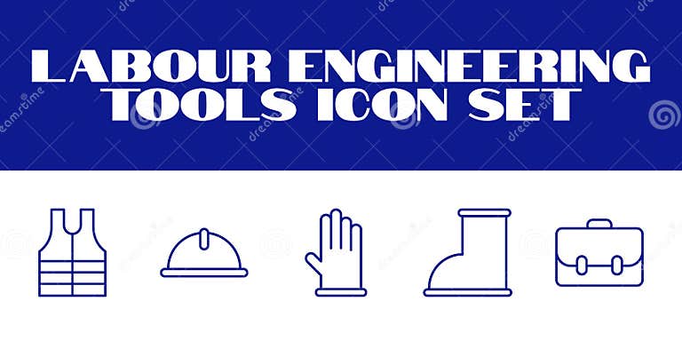 Labour Day Icon Set. Labor Tools Icon Vector Graphic Illustration Stock ...