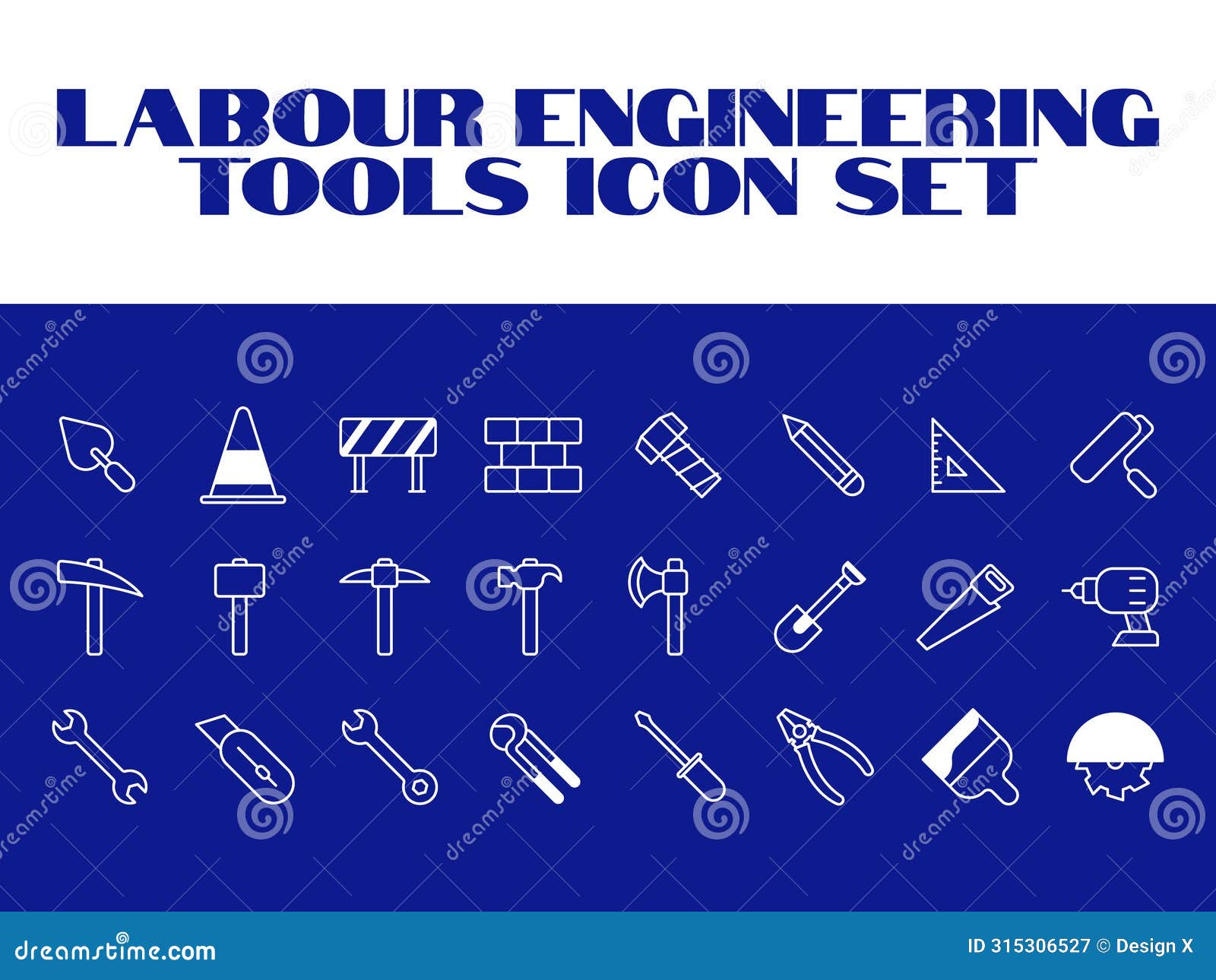 Labour Day Icon Set. Labor Tools Icon Vector Graphic Illustration Stock ...
