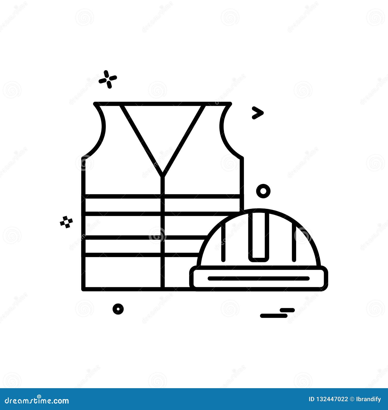 Labour Jacket Helmet Icon Vector Stock Vector - Illustration of icon ...