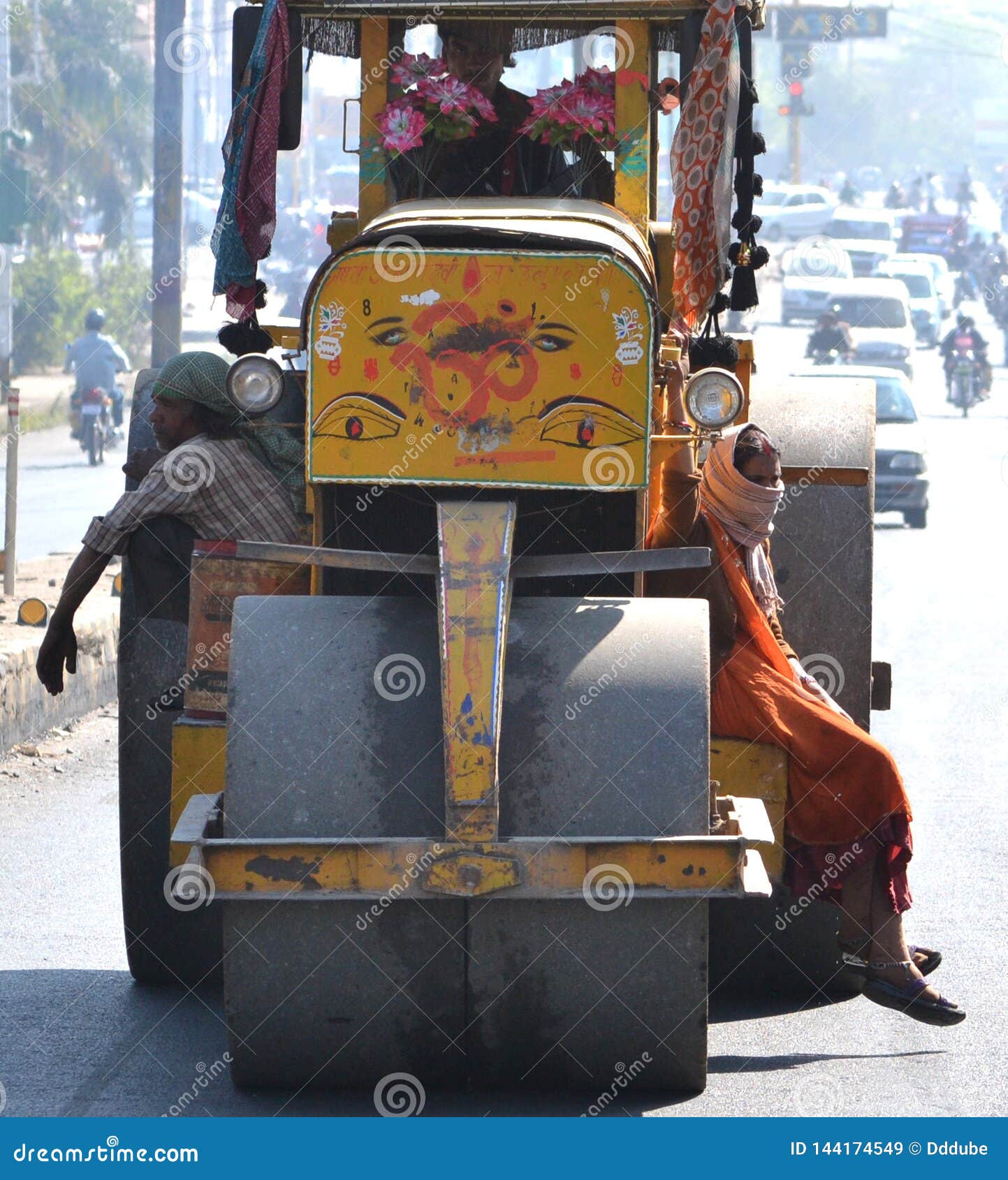 Road roller editorial stock image. Image of construction - 144174549