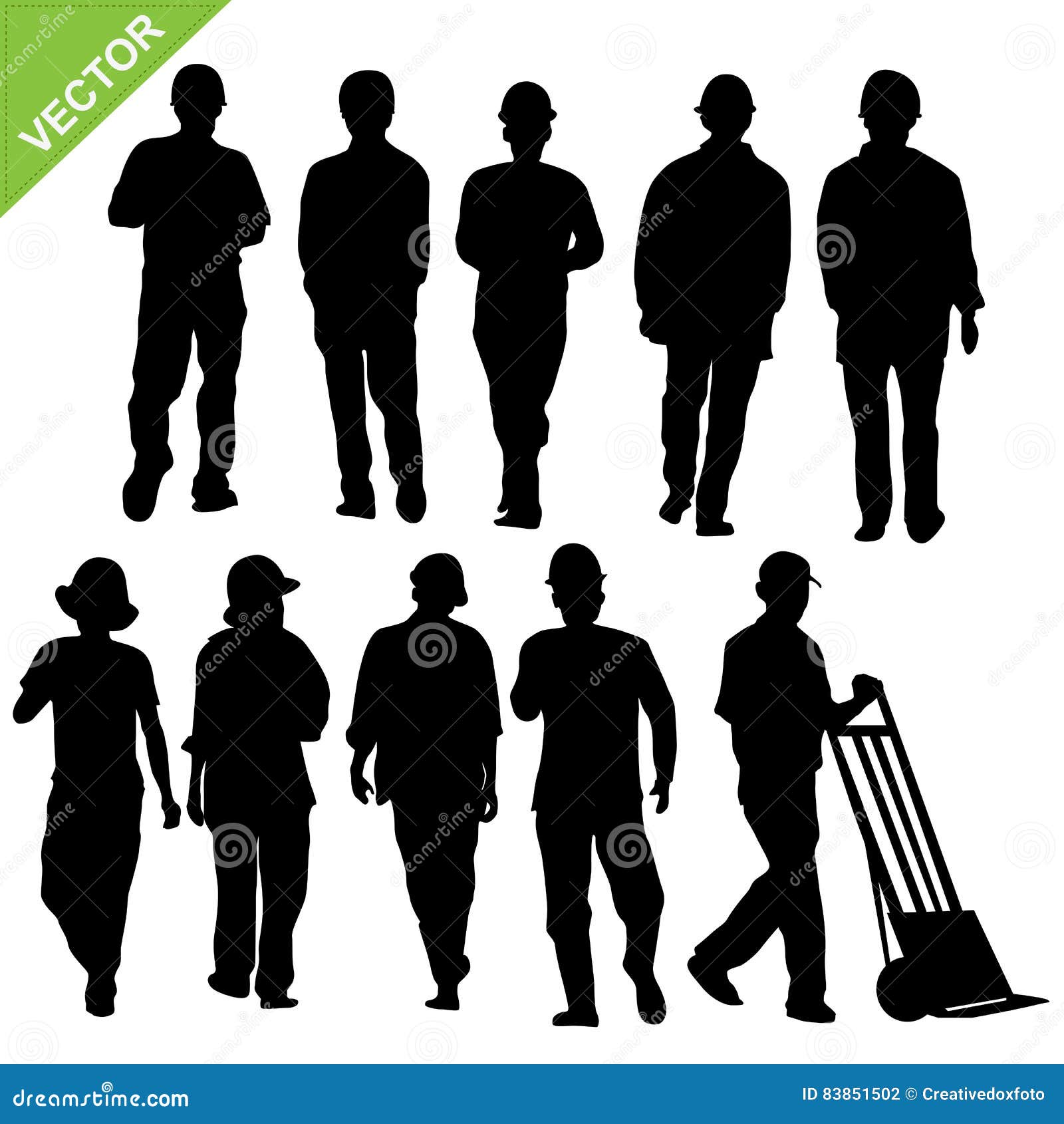 Labour sillouette vector stock vector. Illustration of helmet - 83851502