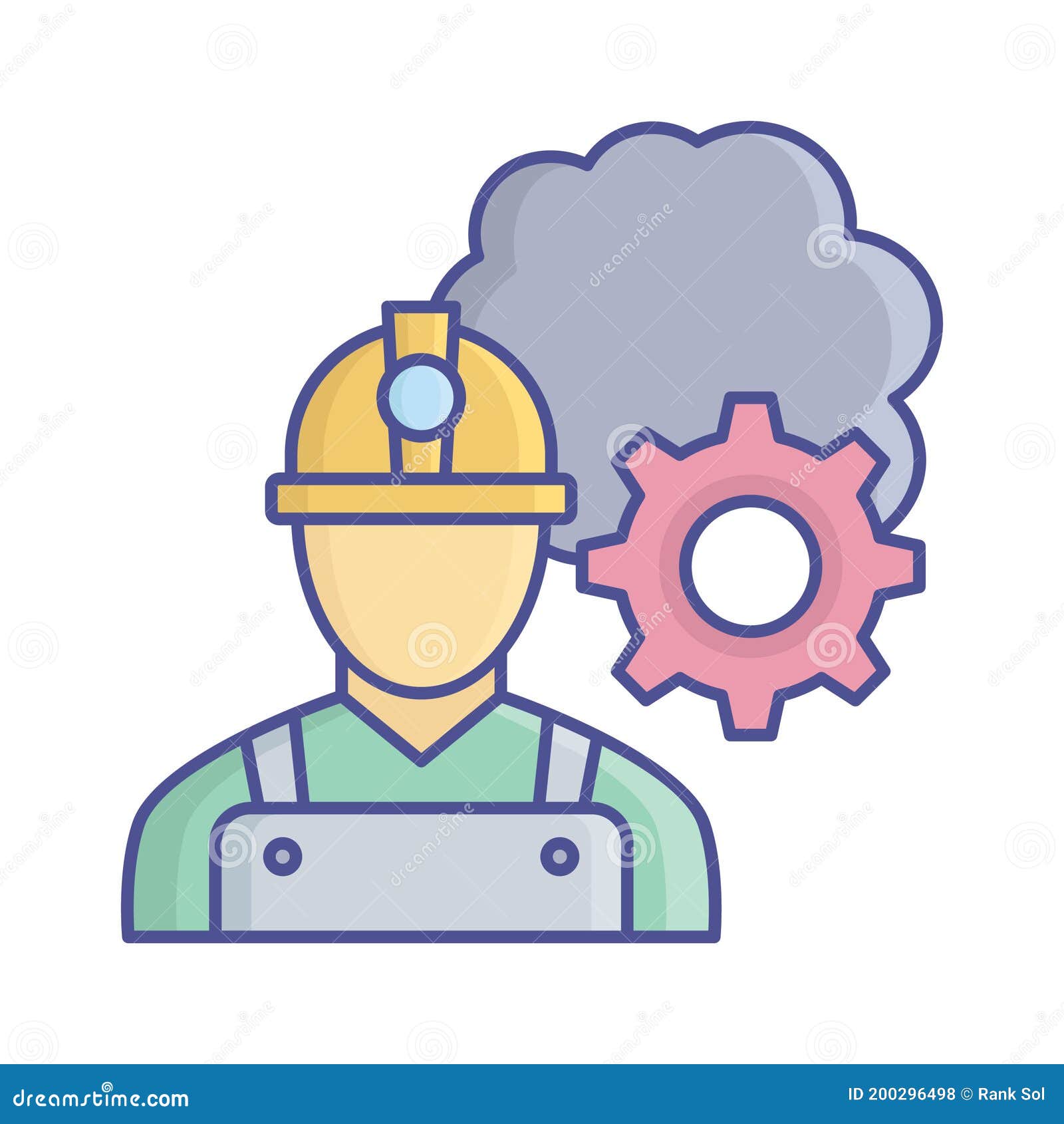Labour Work Process Vector Icon Which Can Easily Modify or Edit Stock ...
