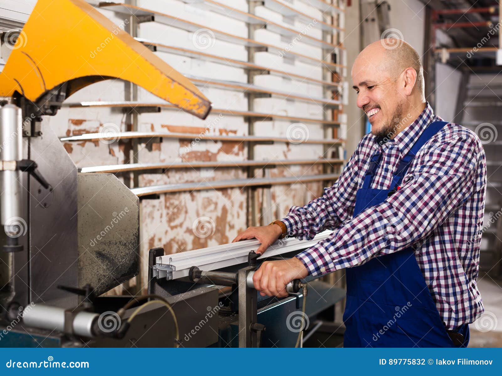 Labour Working on Lathe Machine Stock Photo - Image of production ...