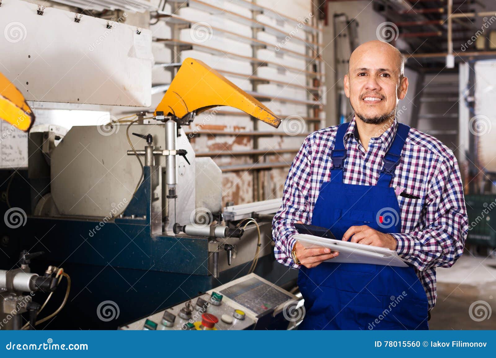 Labour Working on Lathe Machine Stock Photo - Image of professional ...