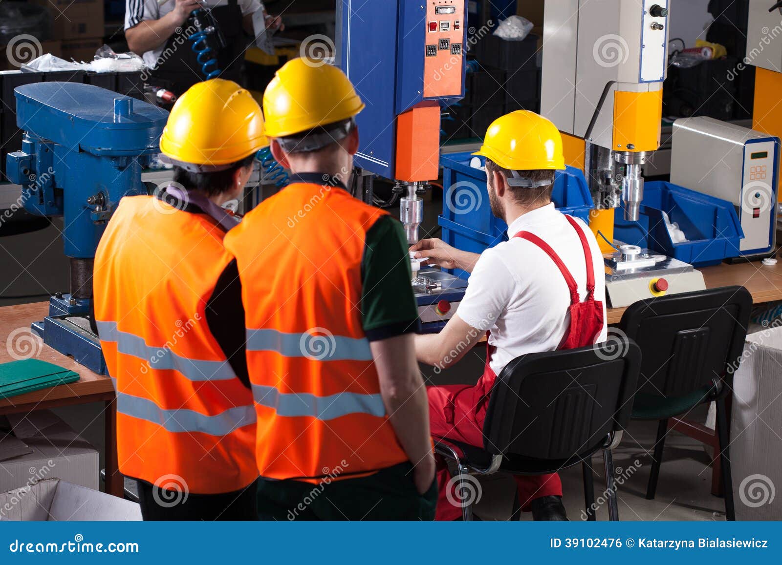 Labourers in factory stock photo. Image of training, industrial - 39102476