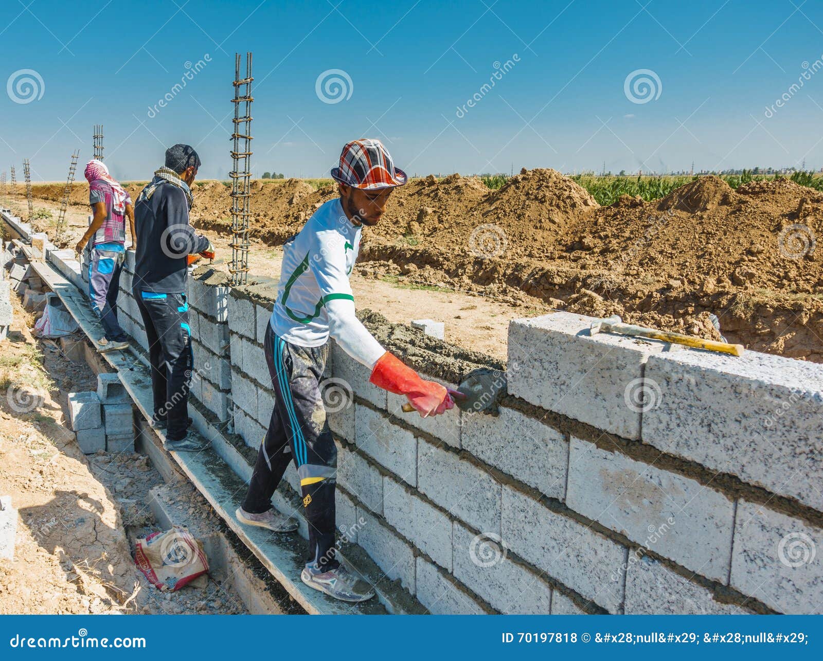 Labours at work editorial stock photo. Image of checking - 70197818