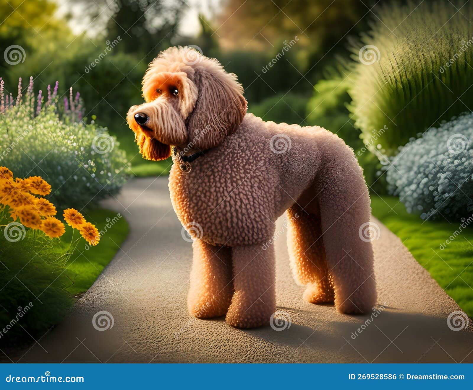 Labradoodle Dog, Generative AI Illustration Stock Photography ...