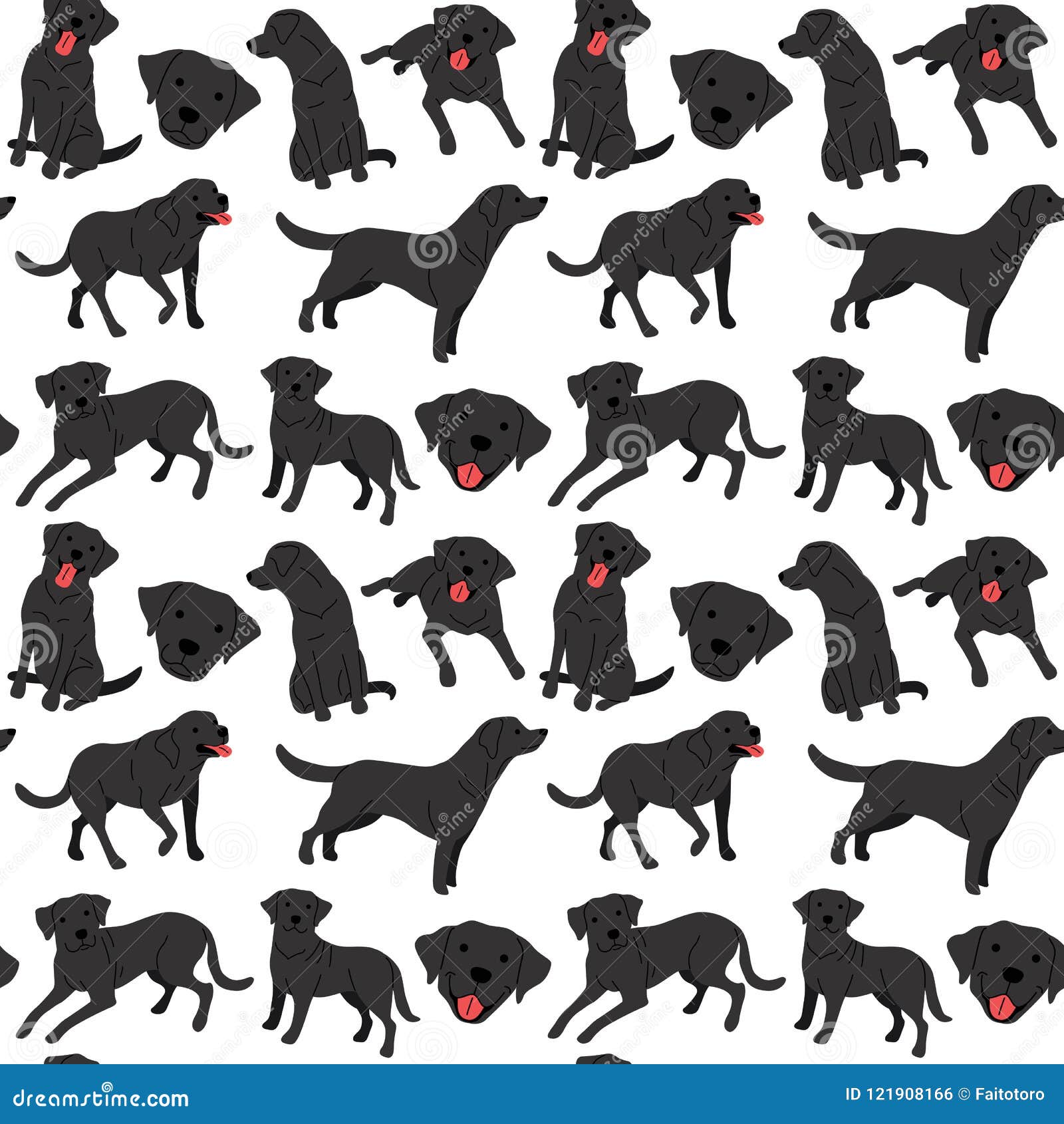 Labrador,seamless pattern stock vector. Illustration of wallpaper ...