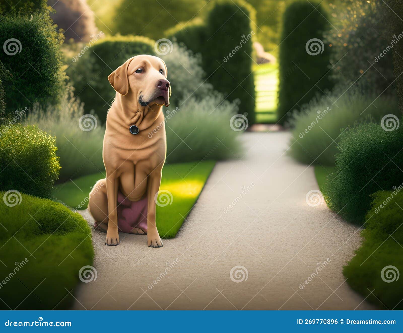 Labrador Retriever Dog, Generative AI Illustration Stock Illustration ...