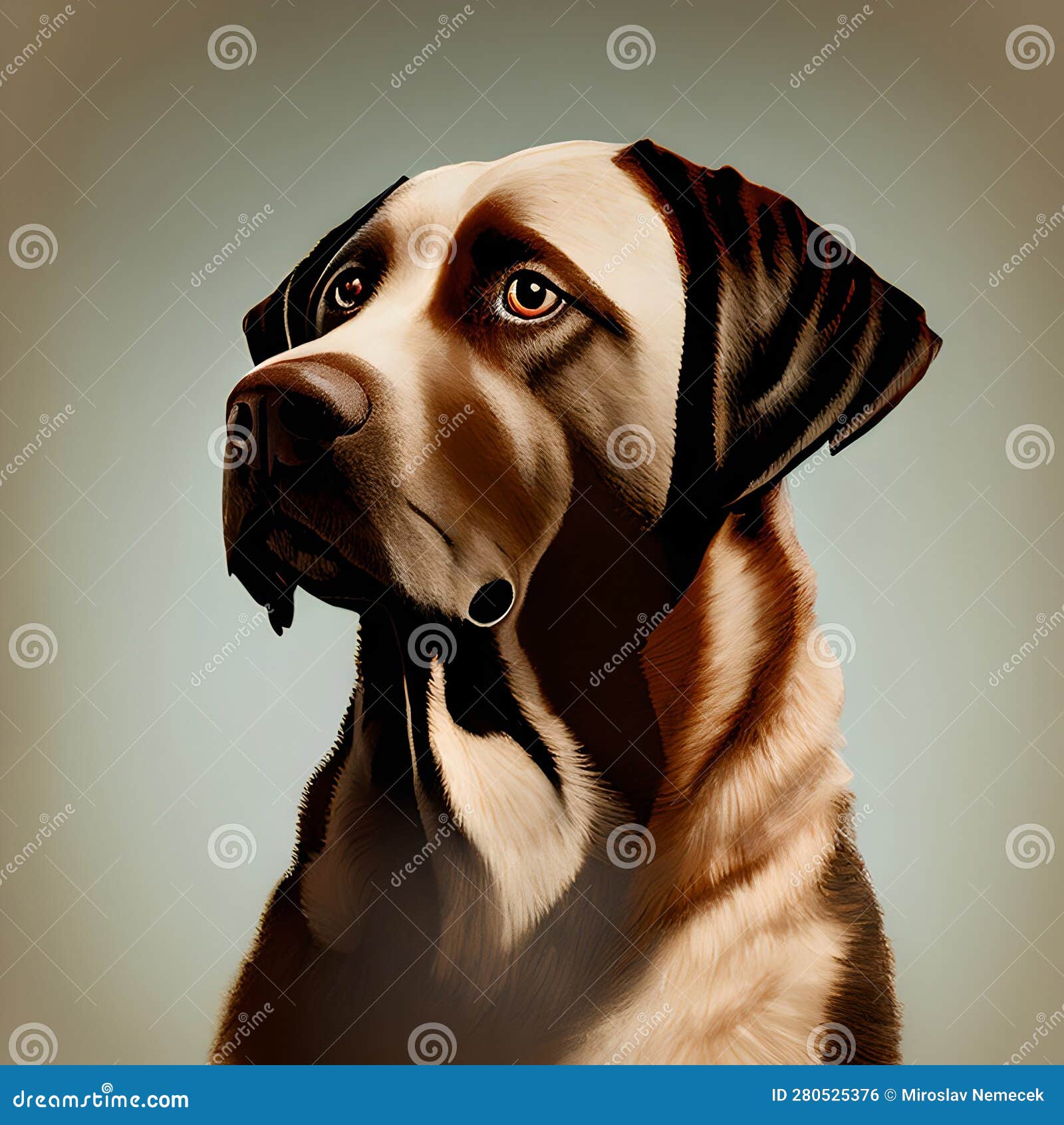 Labrador Retriever Dog, Generative AI Illustration Stock Illustration ...