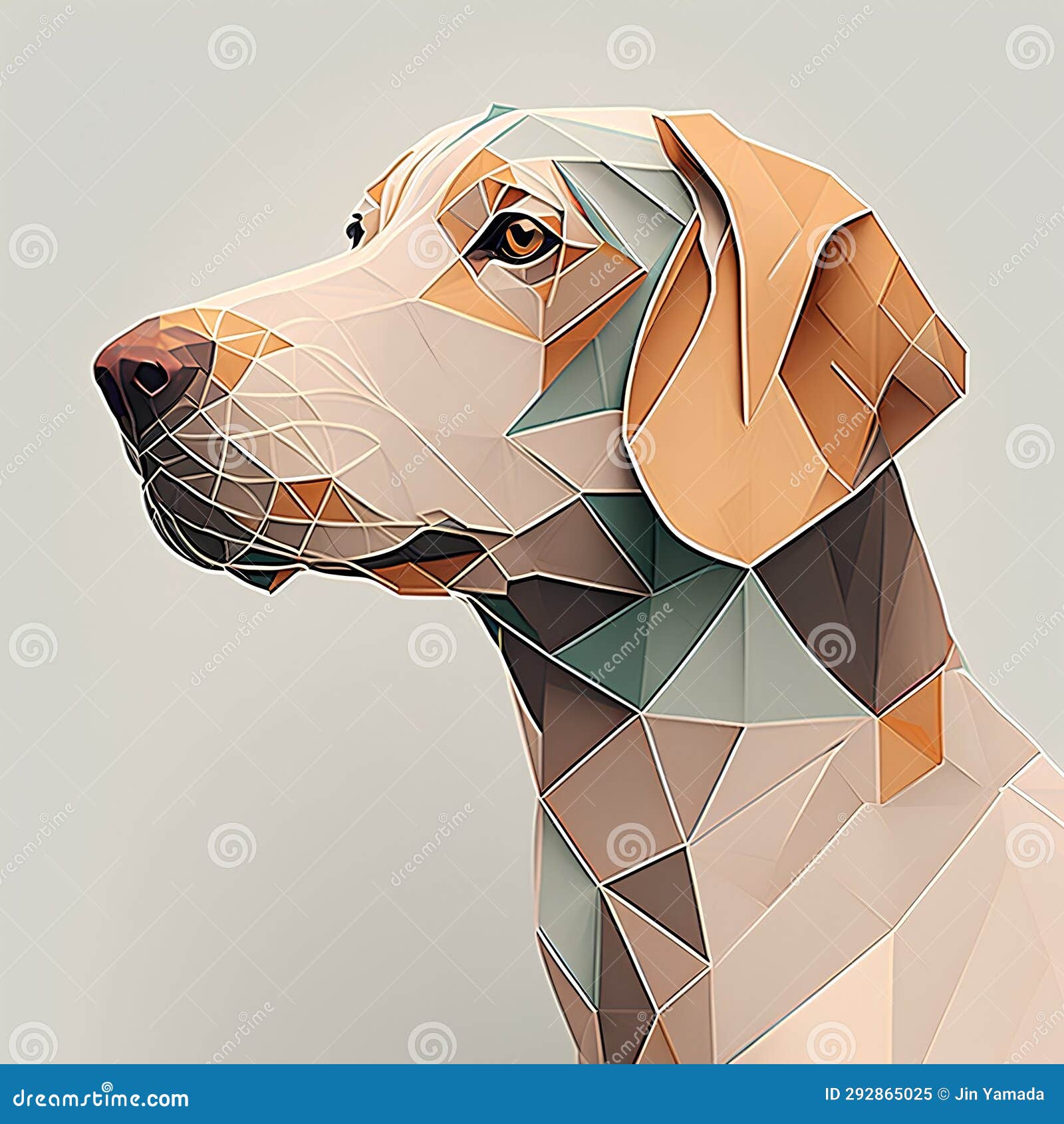 Labrador Retriever in Low Poly Style. Vector Illustration Stock ...