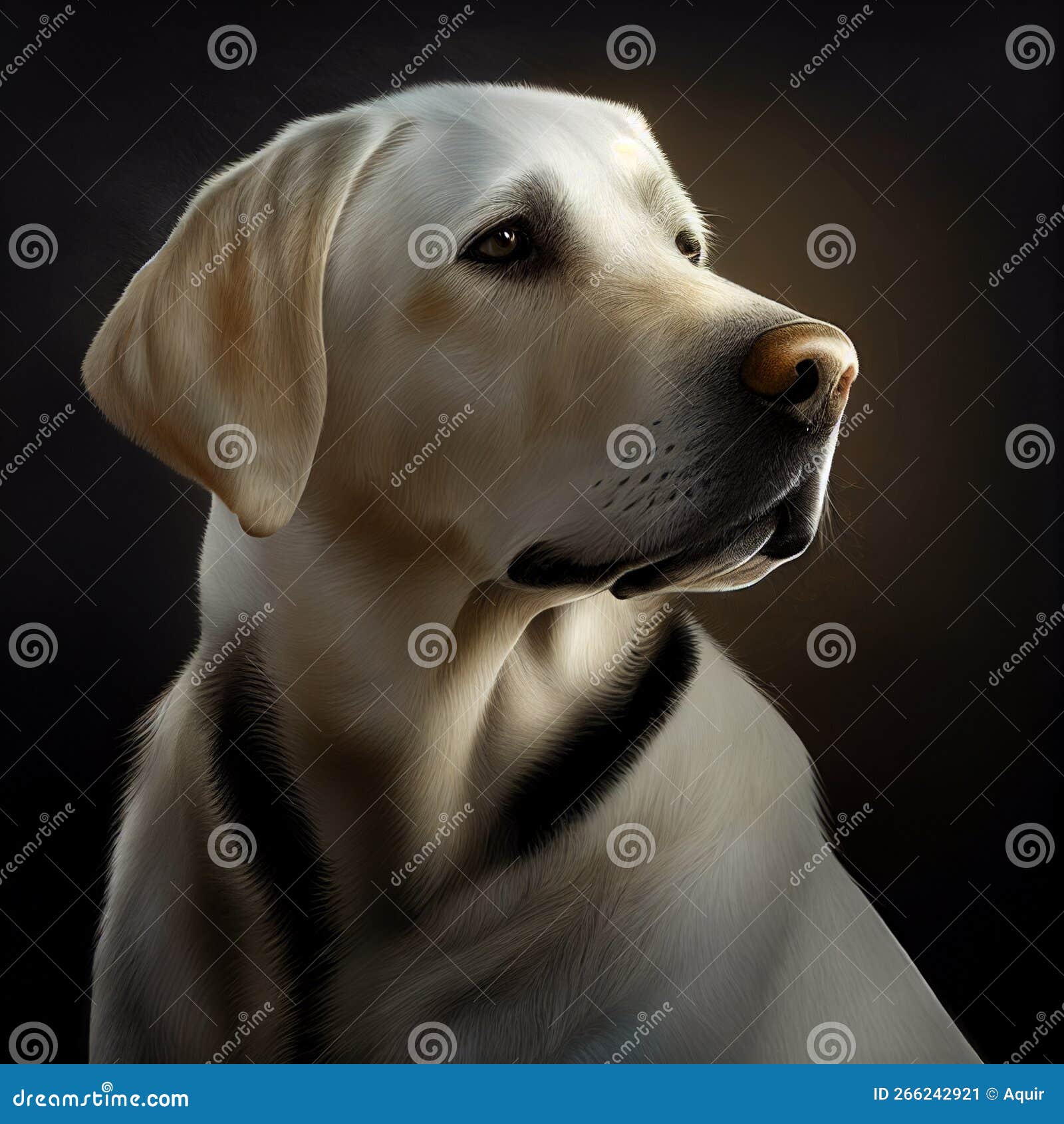 Labrador Retriever. Portrait of a Labrador Retriever Dog. Ai Generated ...