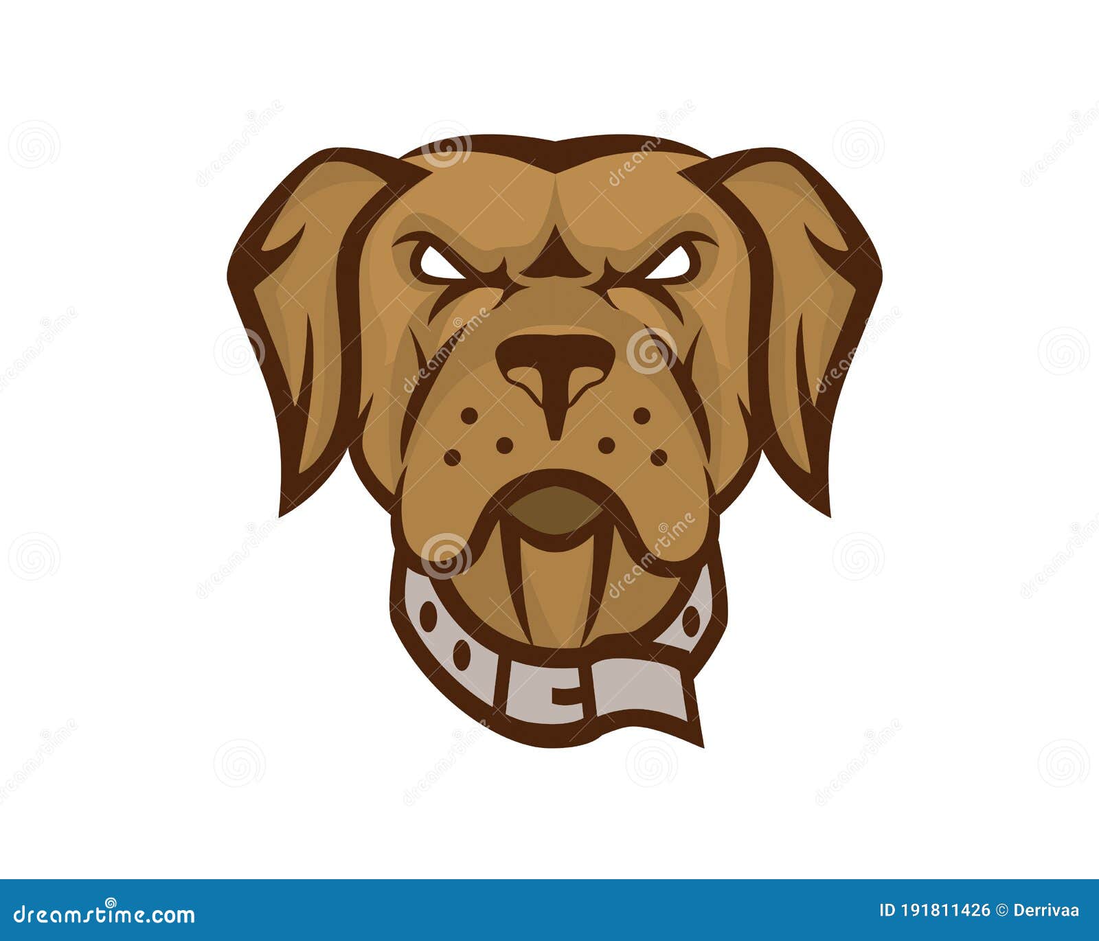 Labrador Retriever with Scary Face Stock Vector - Illustration of ...