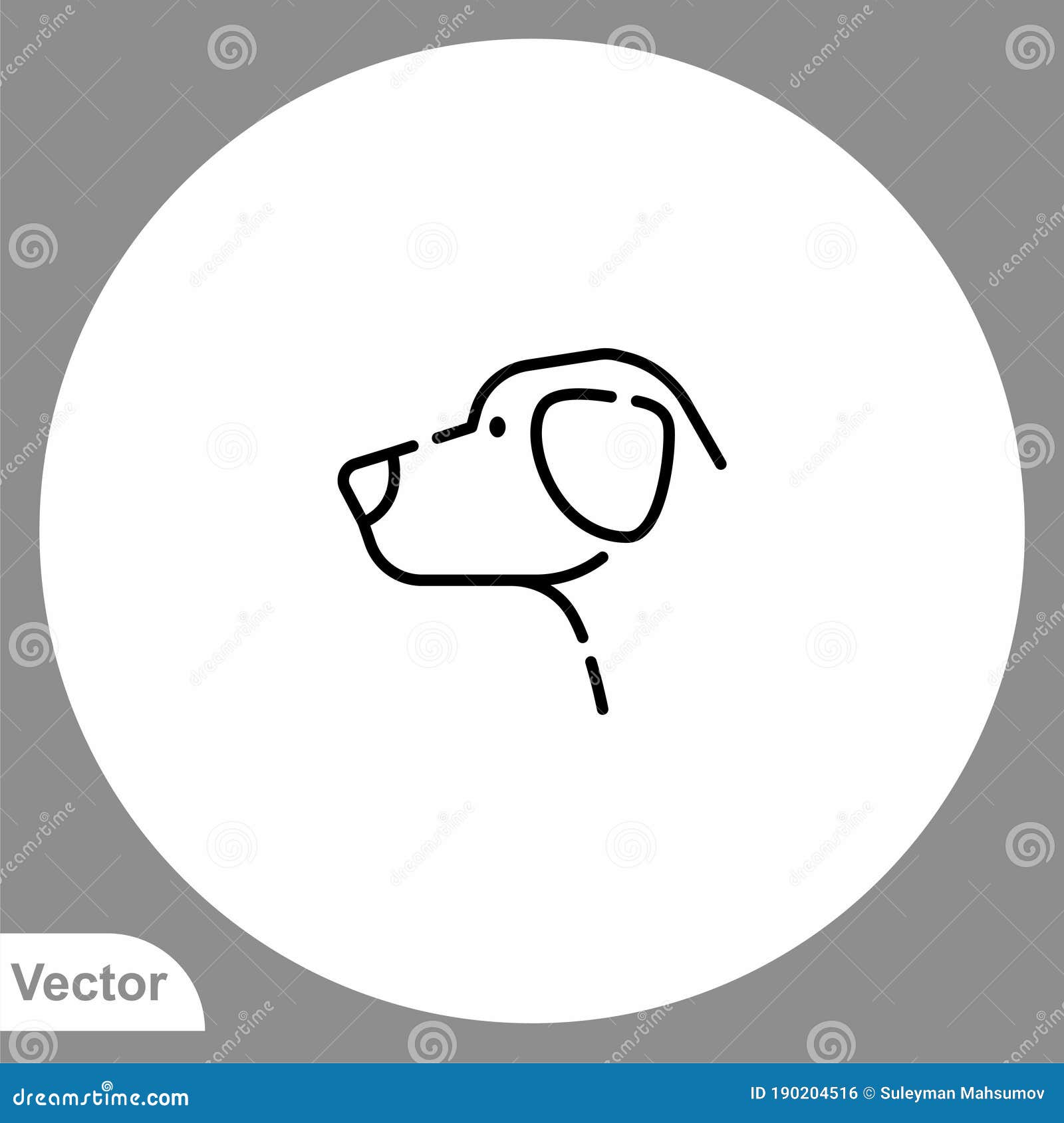 Labrador Retriever Vector Icon Sign Symbol Stock Vector - Illustration ...