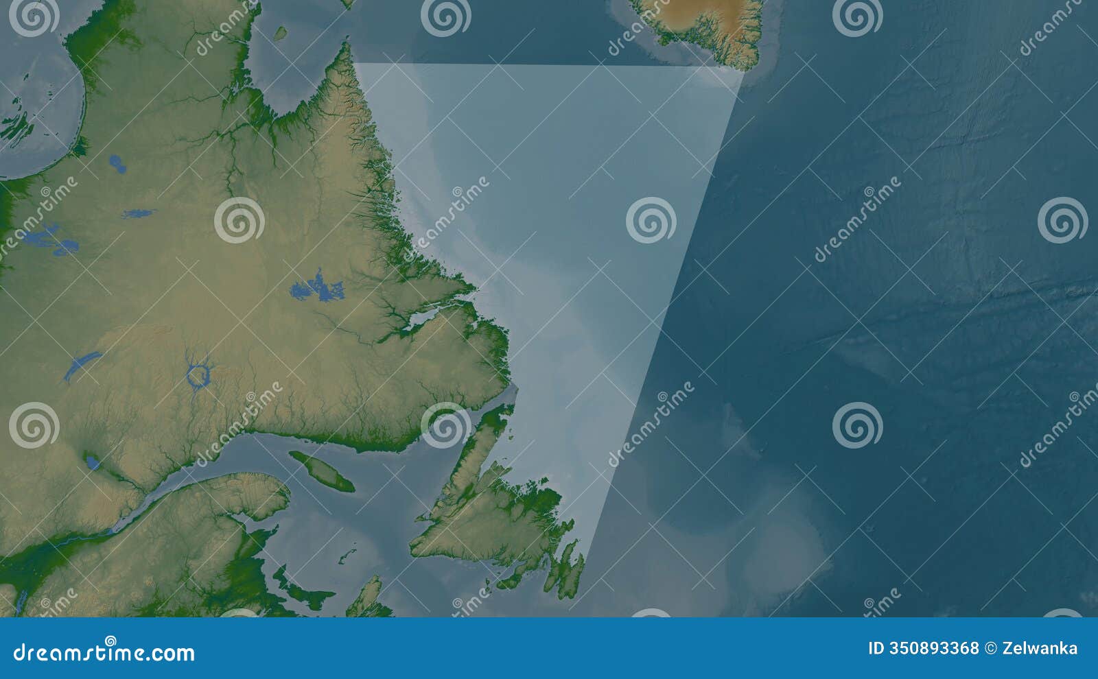 Labrador Sea Highlighted. Physical Map Stock Illustration ...