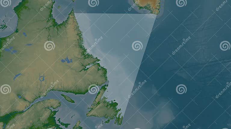 Labrador Sea Highlighted. Physical Map Stock Illustration ...