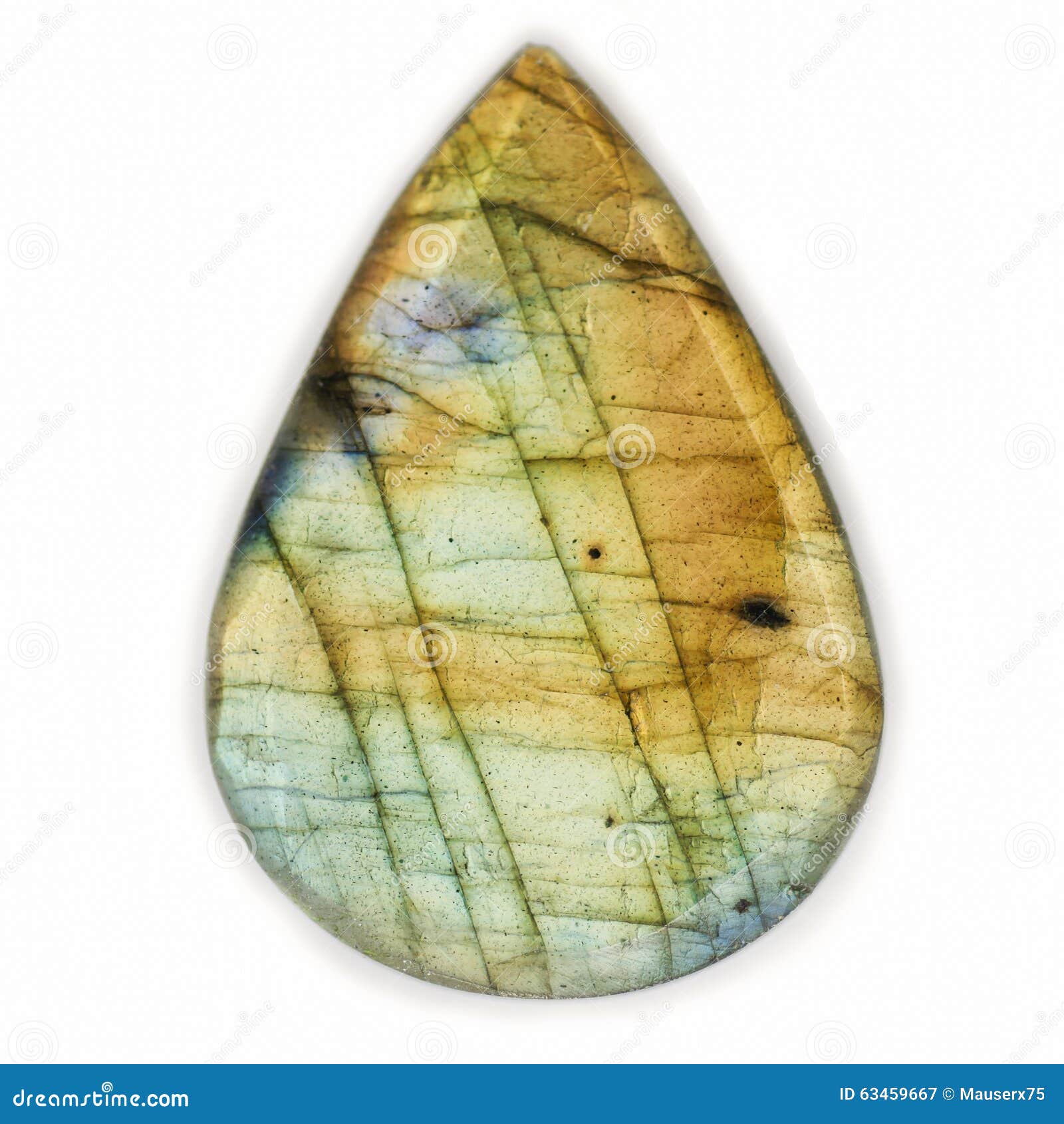 Labradorite Crystal Gemstone Drop Stock Image - Image of labrodor ...