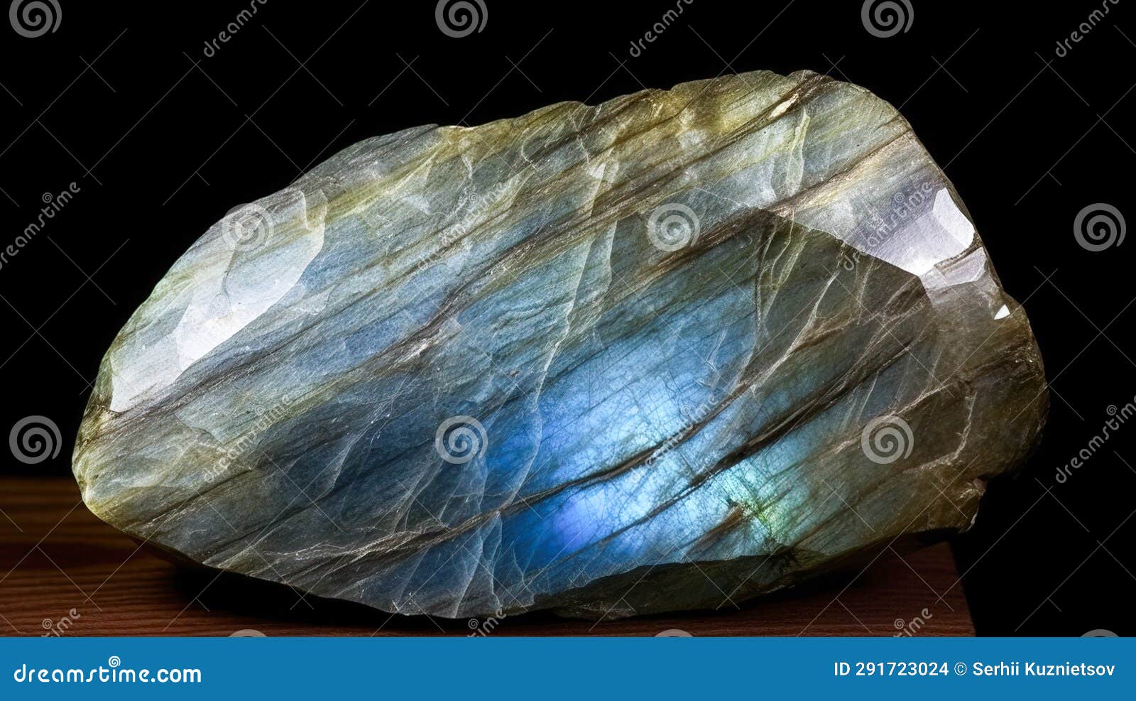 Labradorite is Rare Precious Natural Geological Stone on Gradient ...