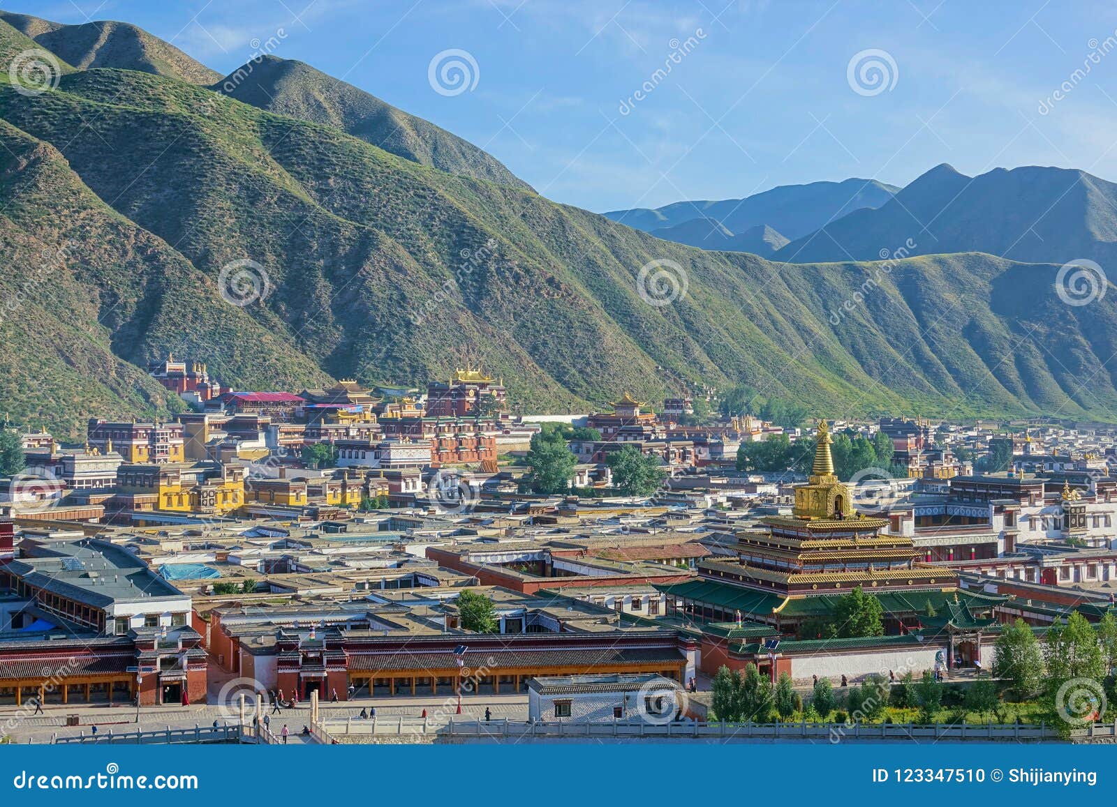 Labrang Lamasery stock photo. Image of gansu, pagoda - 123347510