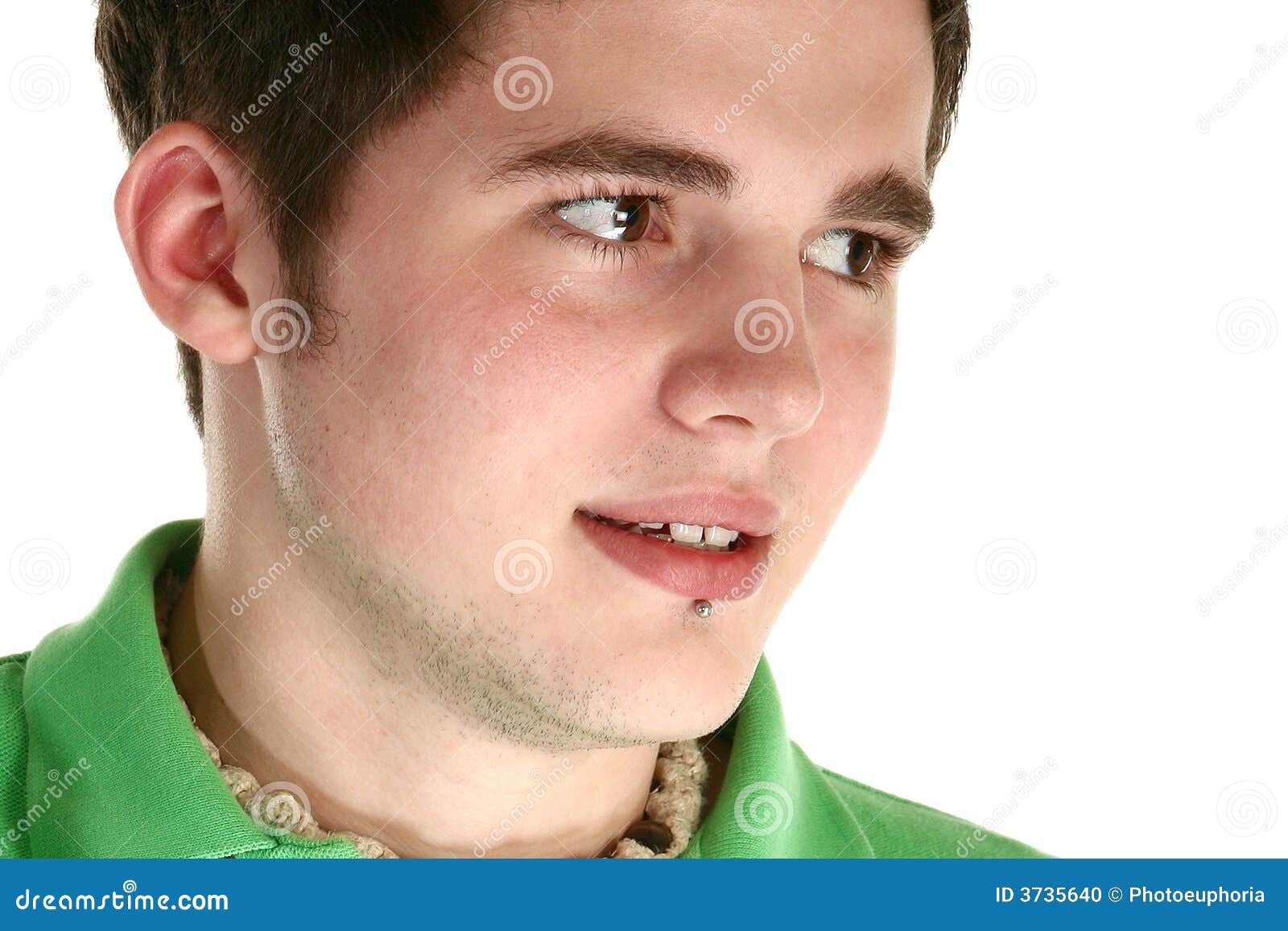 Labret Piercing stock photo. Image of young, white, brunette - 3735640