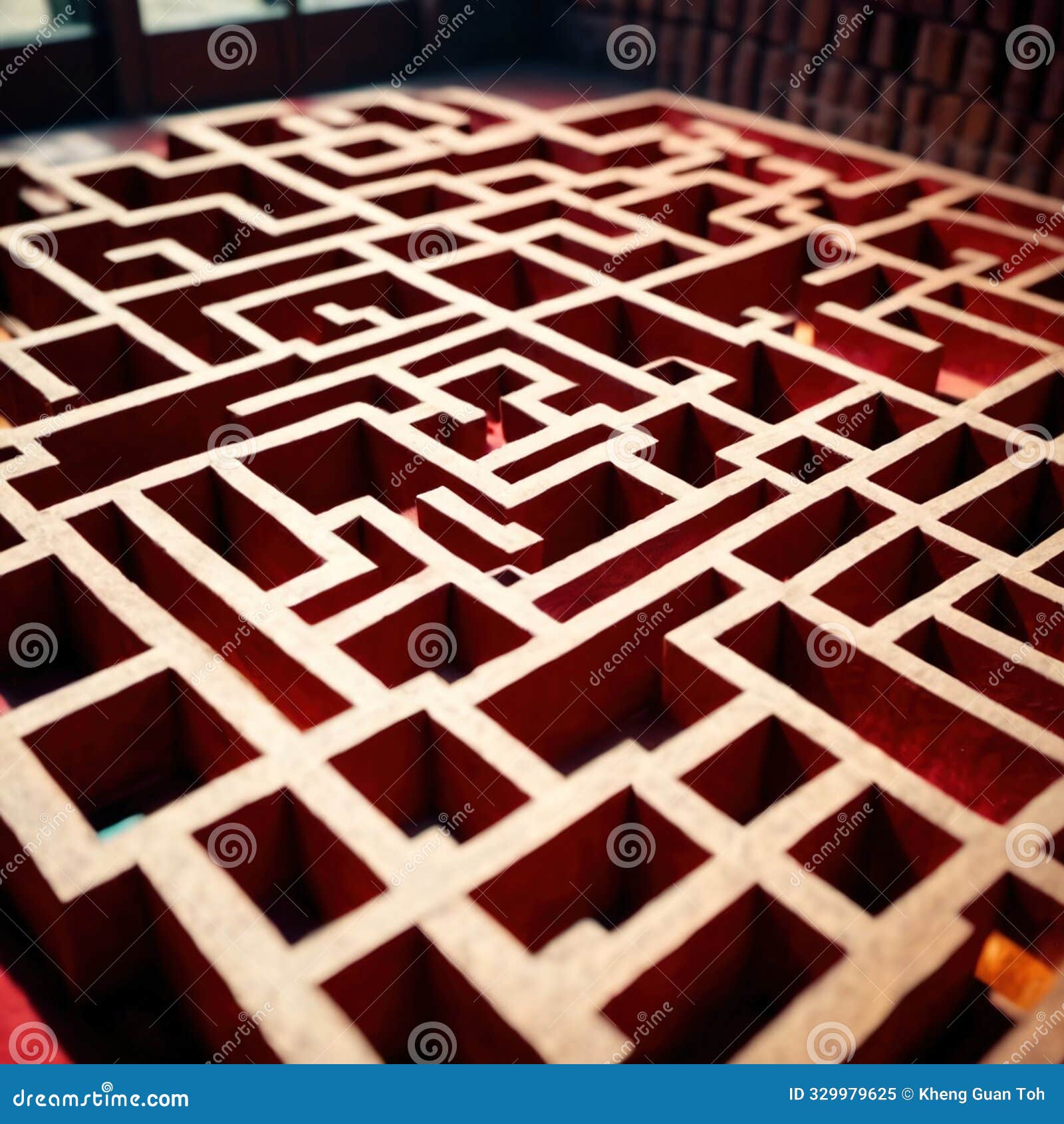 Labryinth Maze Structure, Top Down View Stock Illustration ...