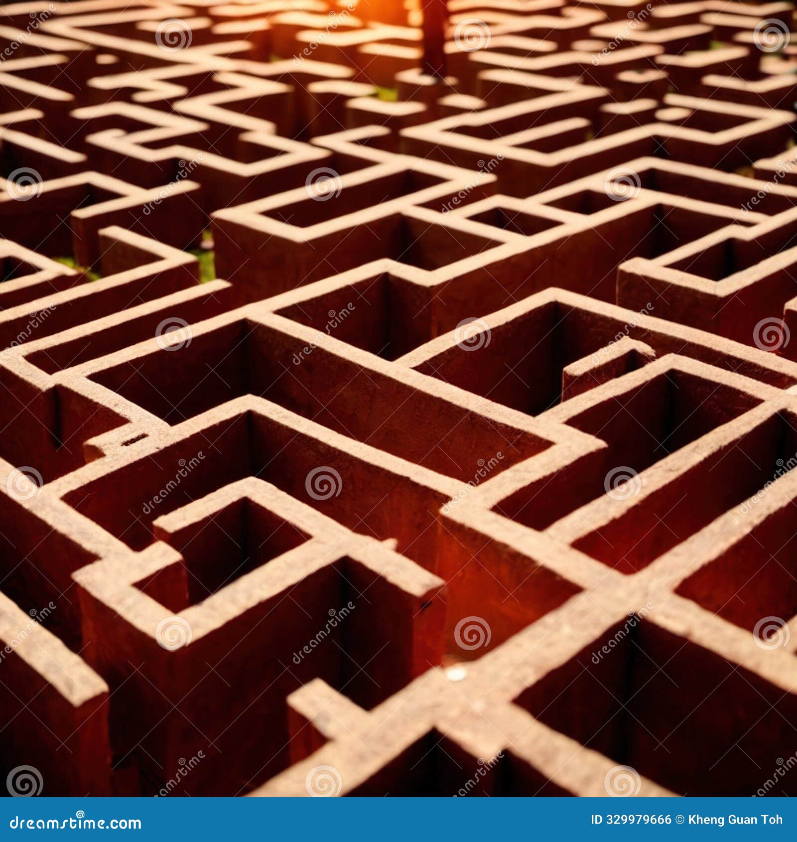 Labryinth Maze Structure, Top Down View Stock Illustration ...
