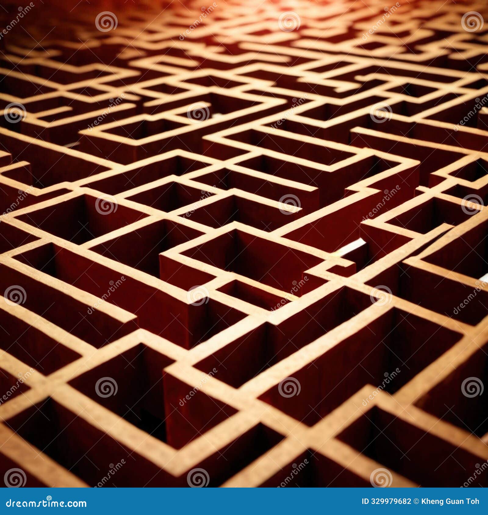 Labryinth Maze Structure, Top Down View Stock Illustration ...