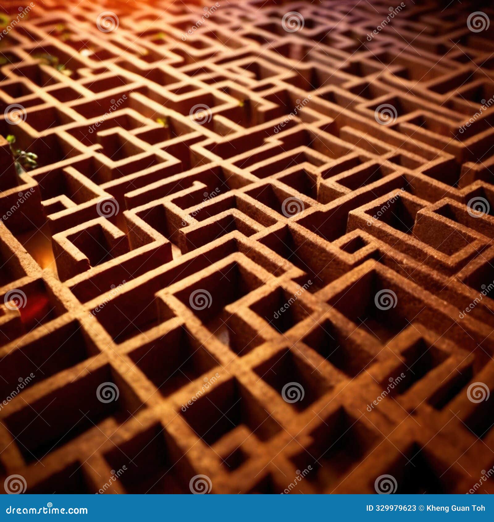 Labryinth Maze Structure, Top Down View Stock Illustration ...