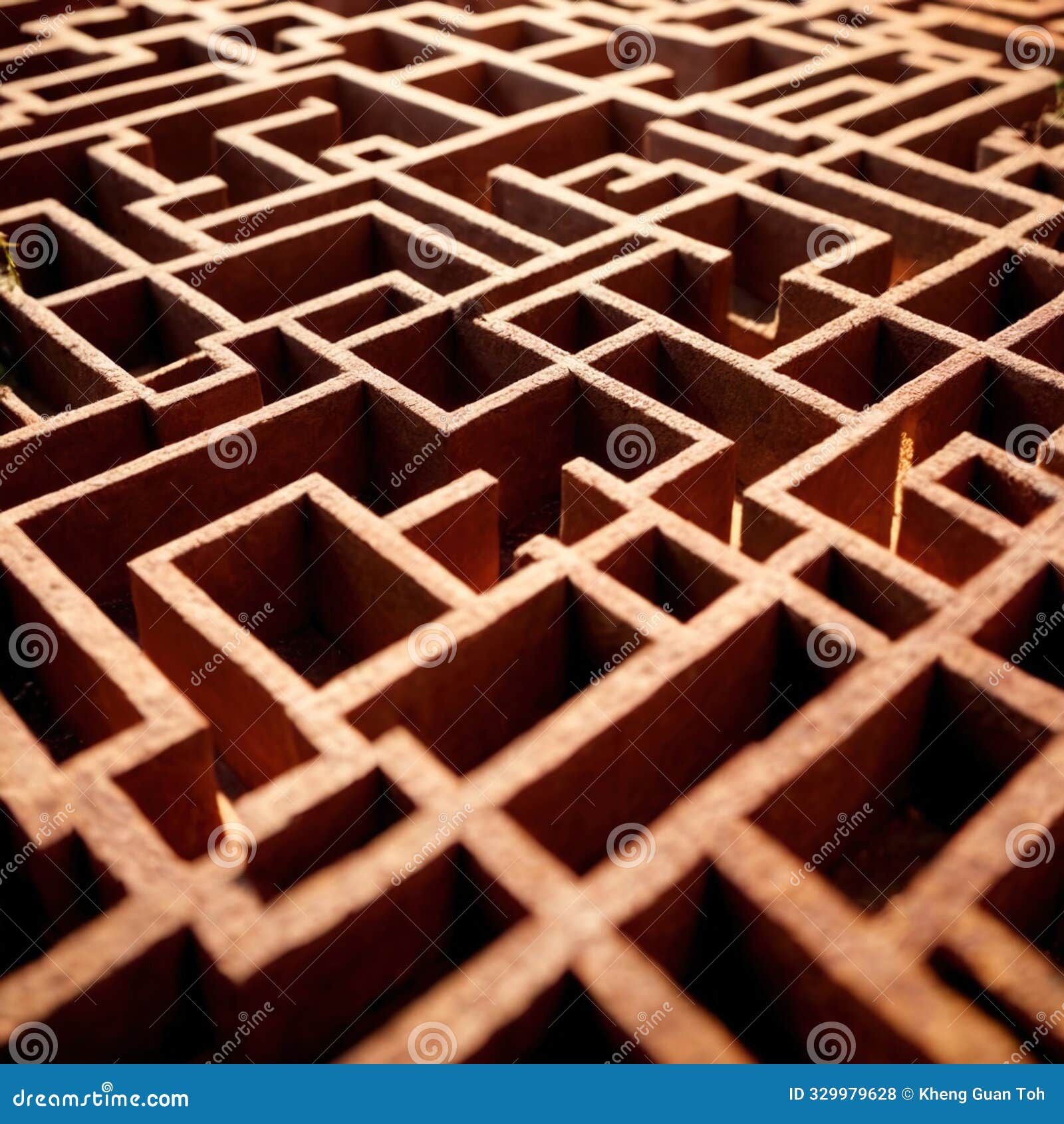 Labryinth Maze Structure, Top Down View Stock Illustration ...