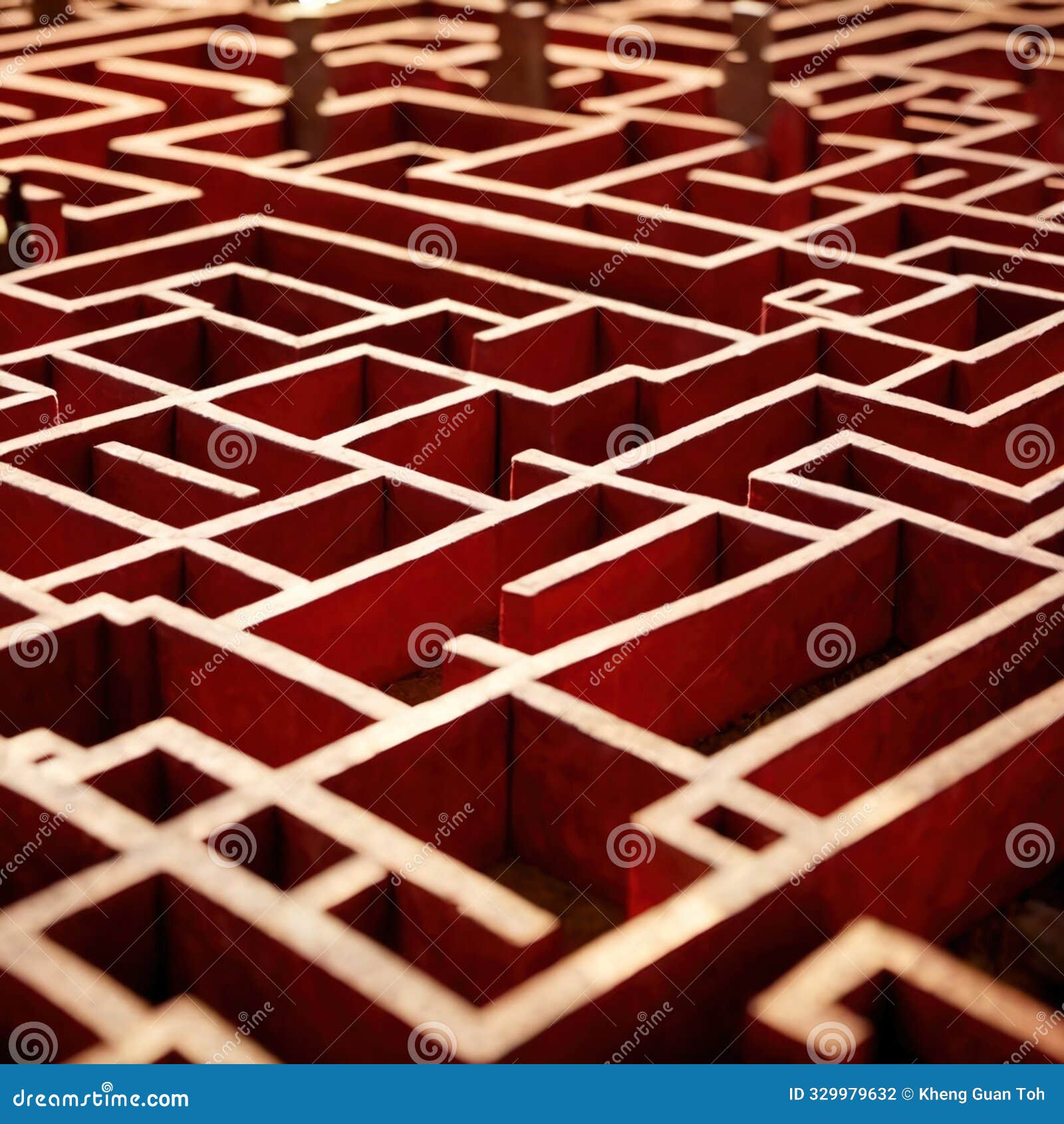 Labryinth Maze Structure, Top Down View Stock Illustration ...