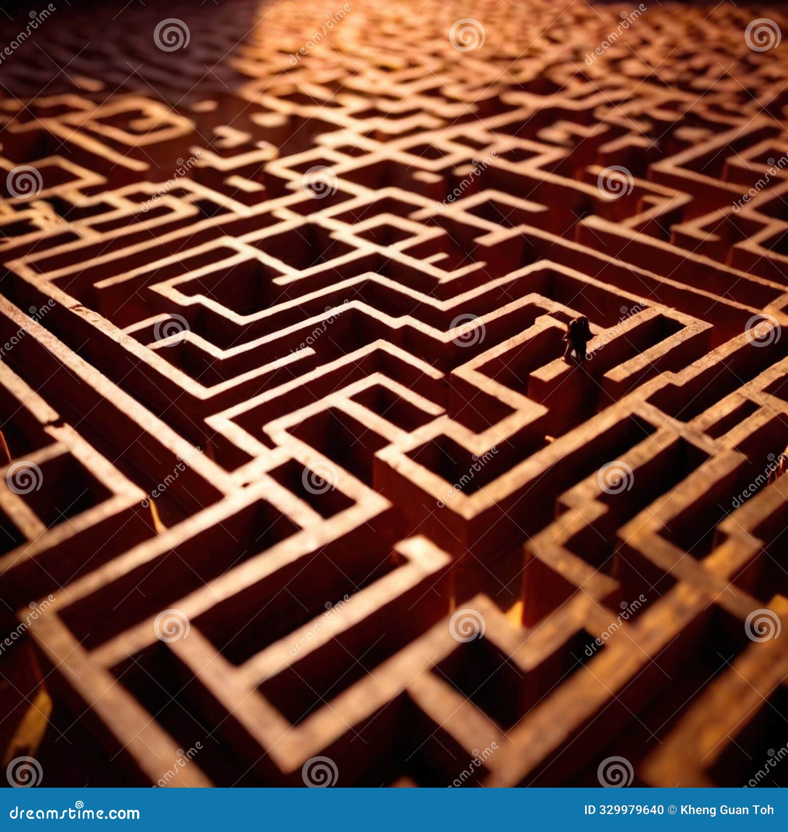 Labryinth Maze Structure, Top Down View Stock Illustration ...